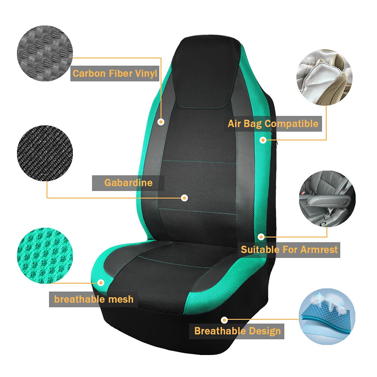 Snapklik.com : Flying Banner Car Seat Covers Quality Carbon Fiber Air ...