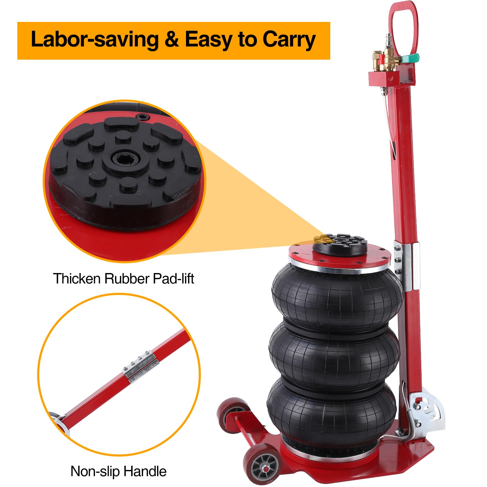 ACONEE Air Jack 3 Ton/6600 lbs Pneumatic Jack, Airbag Jack Adjustable ...