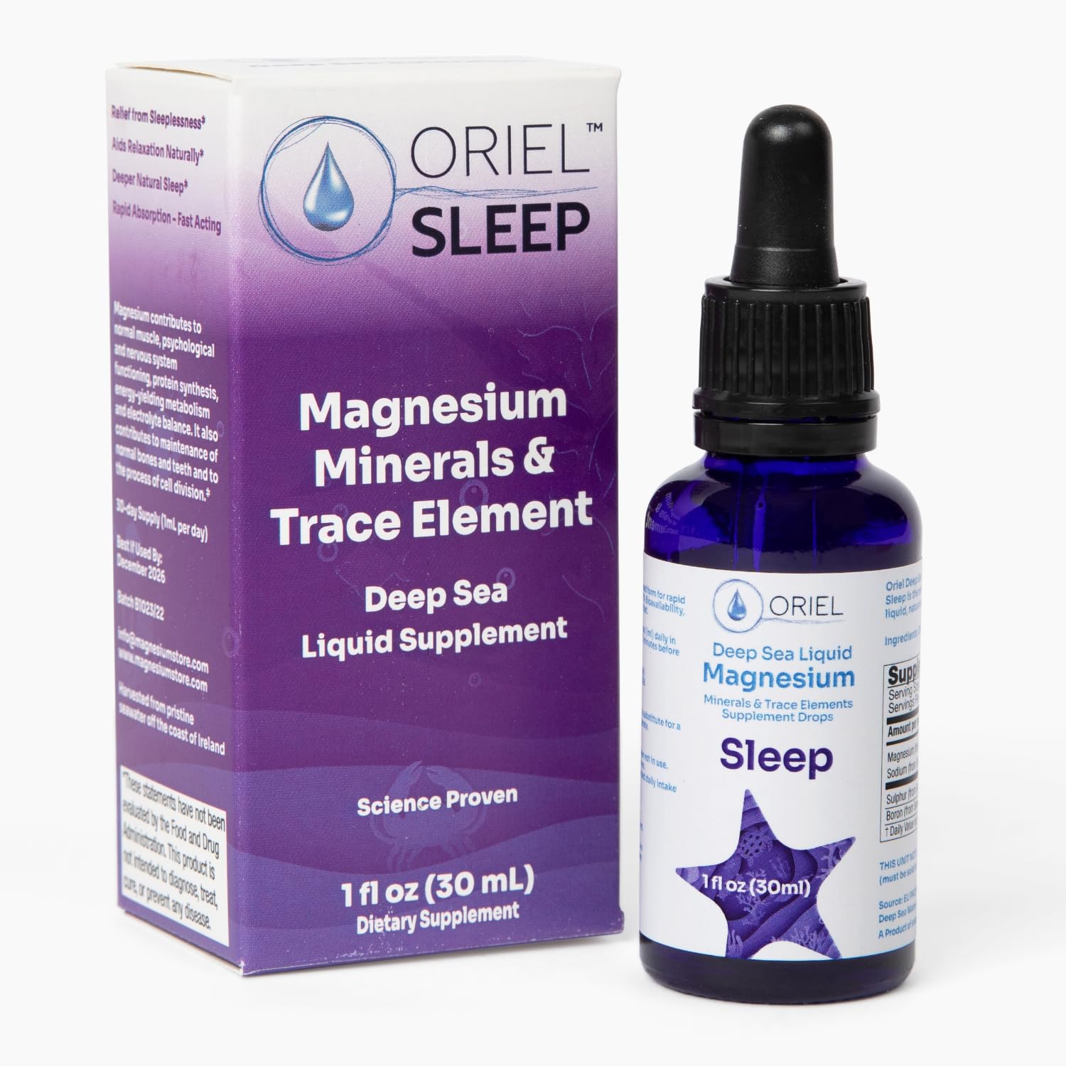 Amazon.com: Oriel Liquid Magnesium Drops for Sleep, Rapid Absorption ...