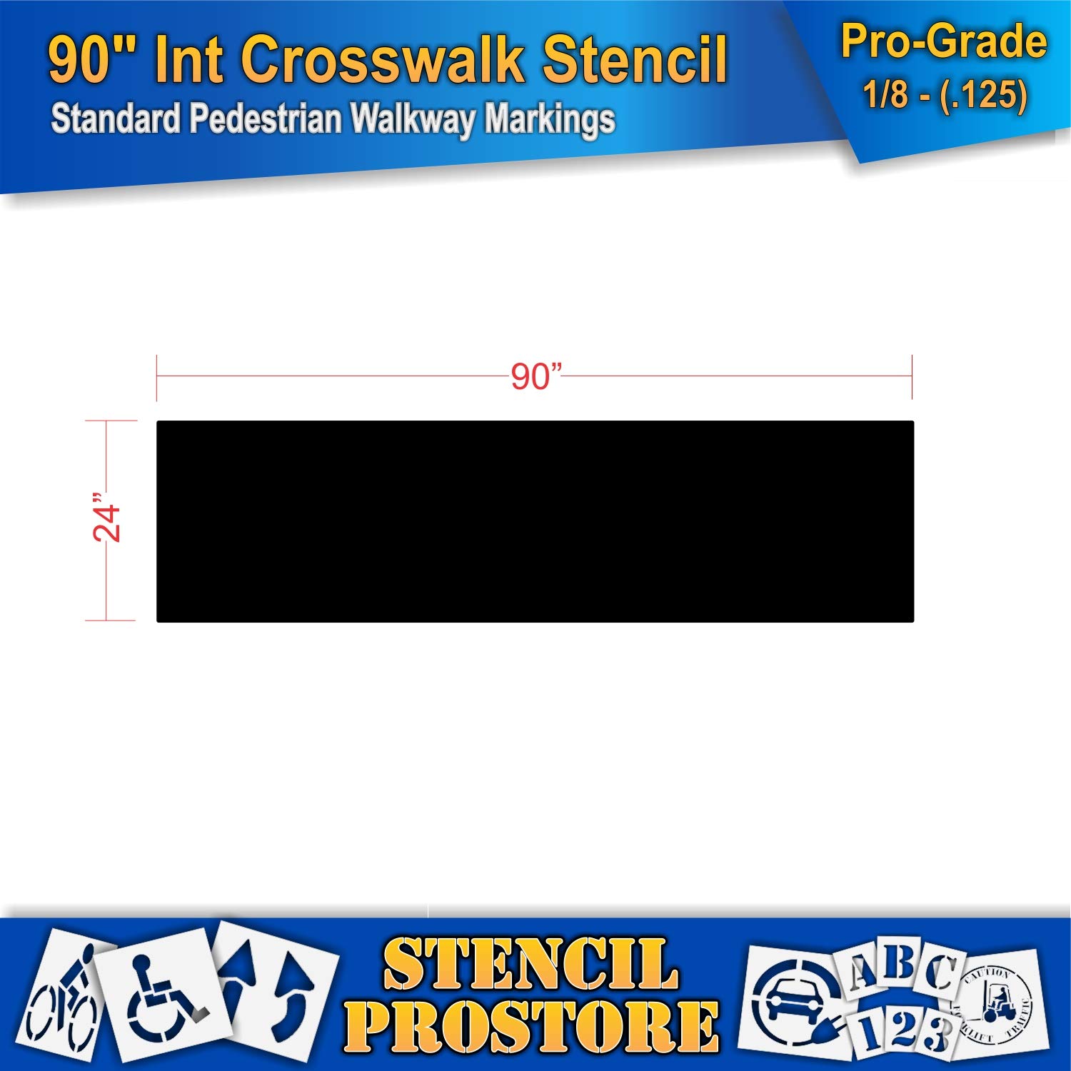 Snapklik.com : Pavement Stencils - 90 Inch - International Crosswalk ...