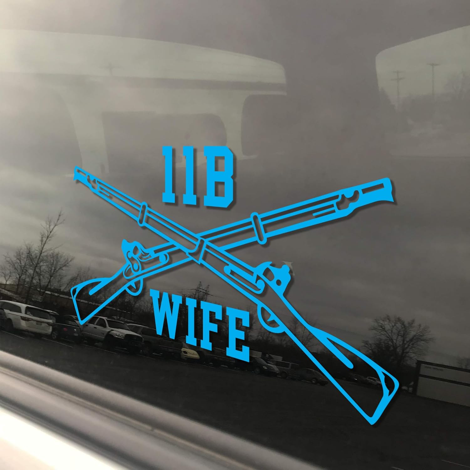 Amazon.com: Military MOS 11B Infantry Wife Crossed Rifles 3x5 Blue ...