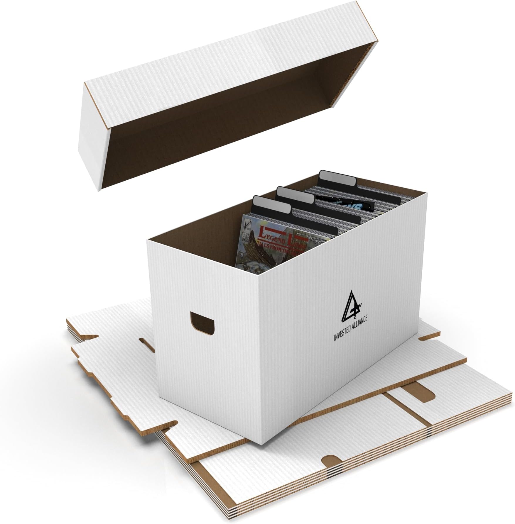 Amazon.com: BCW Short Comic Storage Box -10 ct | White Corrugated Paper ...