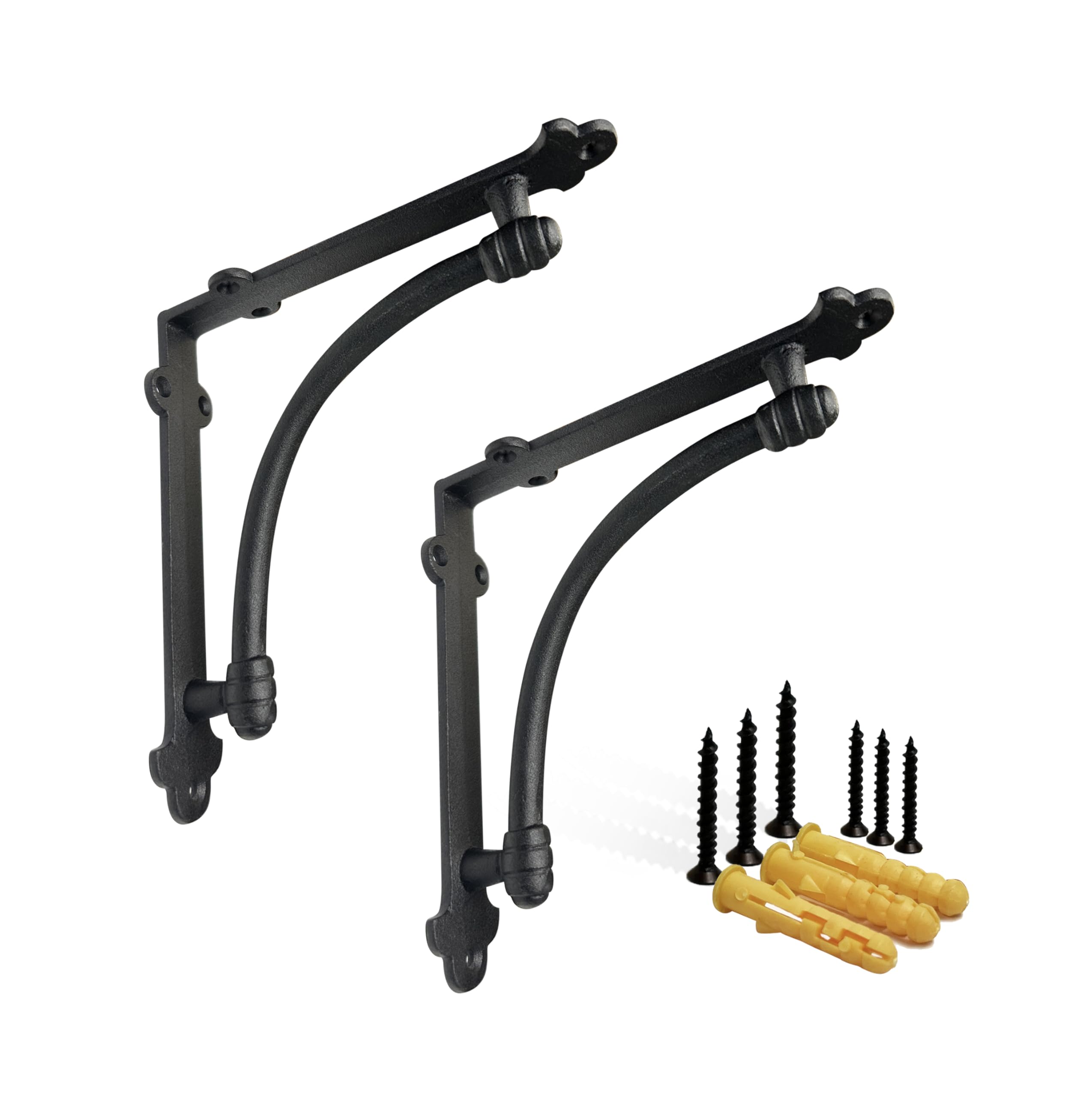 Amazon.com: NACH Decorative Shelf Brackets, 2 Pack of 7 x 1.5 x 7 inch ...