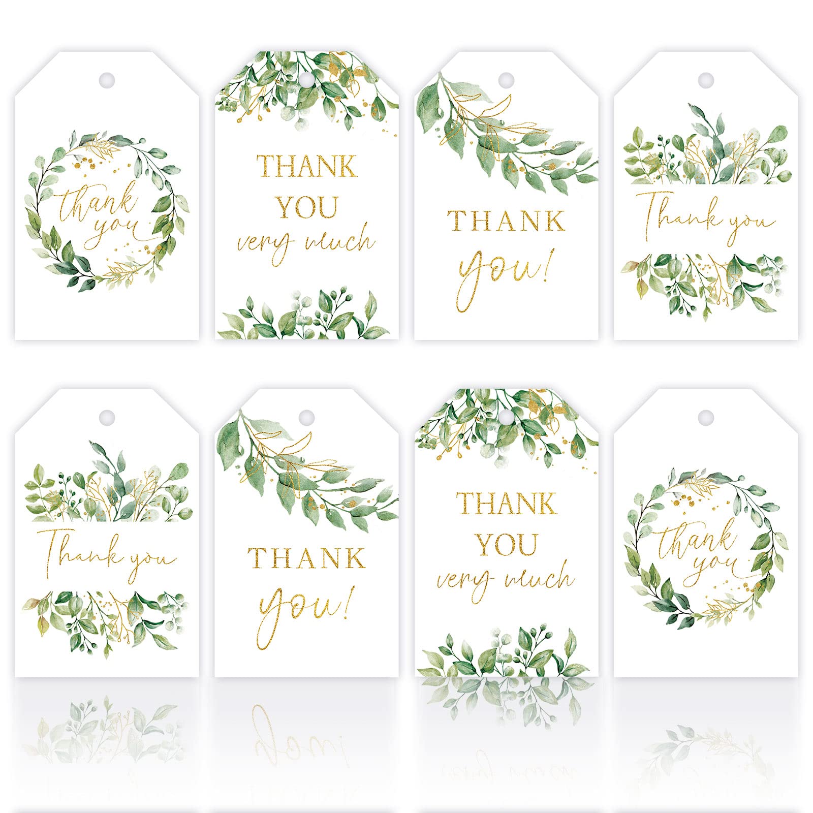Amazon.com: Whaline 100Pcs Thank You Gift Tags with 98.4ft Hemp Rope ...
