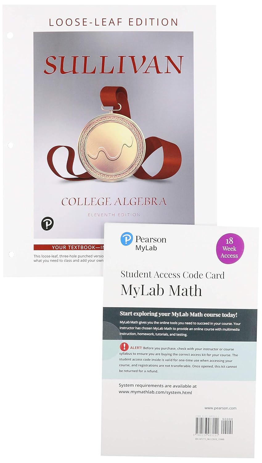 College Algebra, Loose-Leaf Edition with Pearson eText - 18 Week Access ...