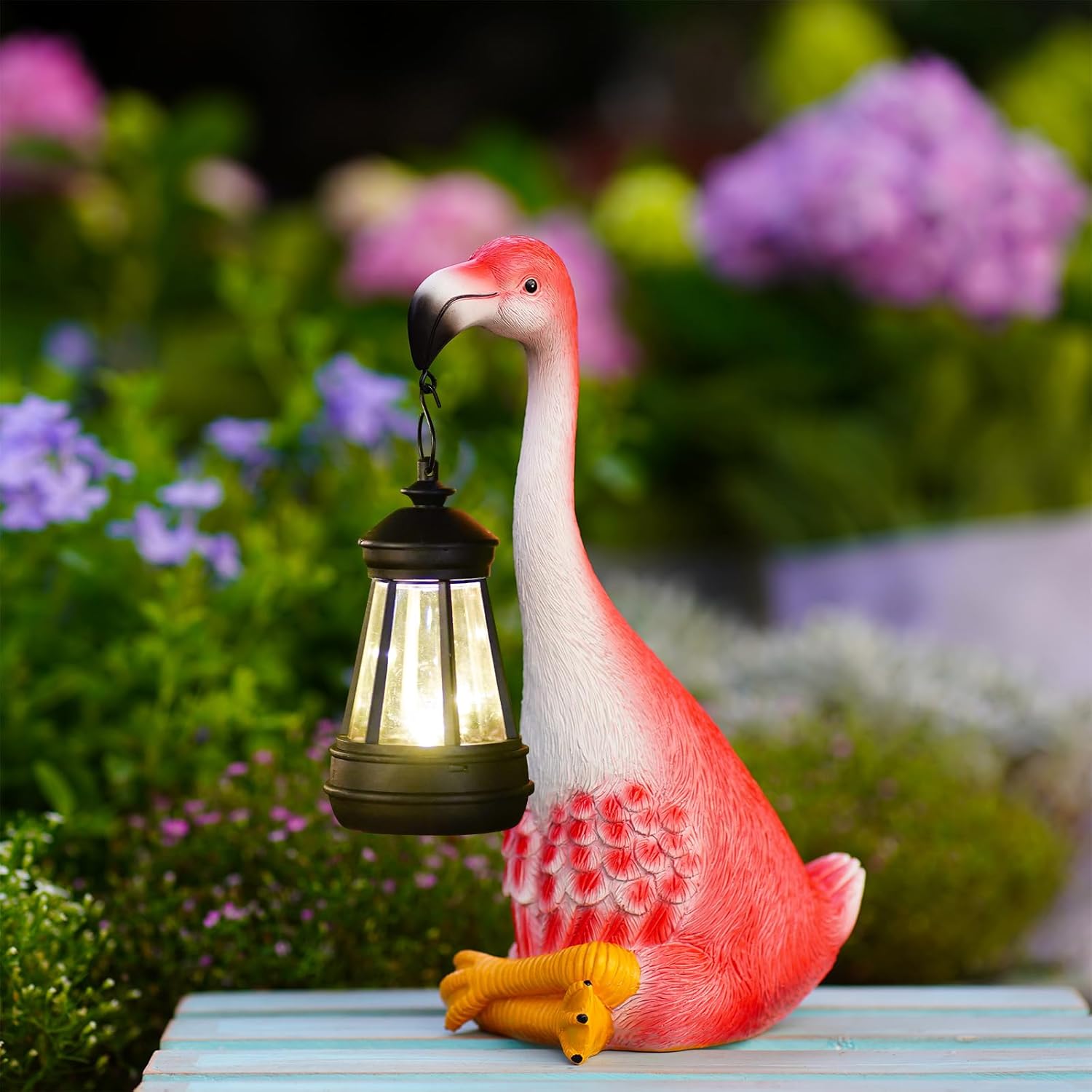 Amazon.com: Qeeman Solar Statues for Garden Decor: Outdoor Sculptures ...
