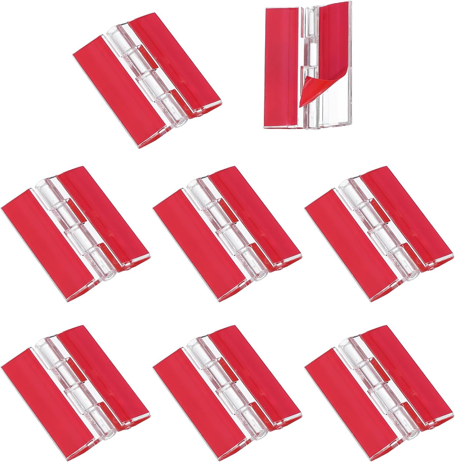 MECCANIXITY Small Acrylic Hinges Plastic Self-Adhesive Clear Hinge 45 x ...