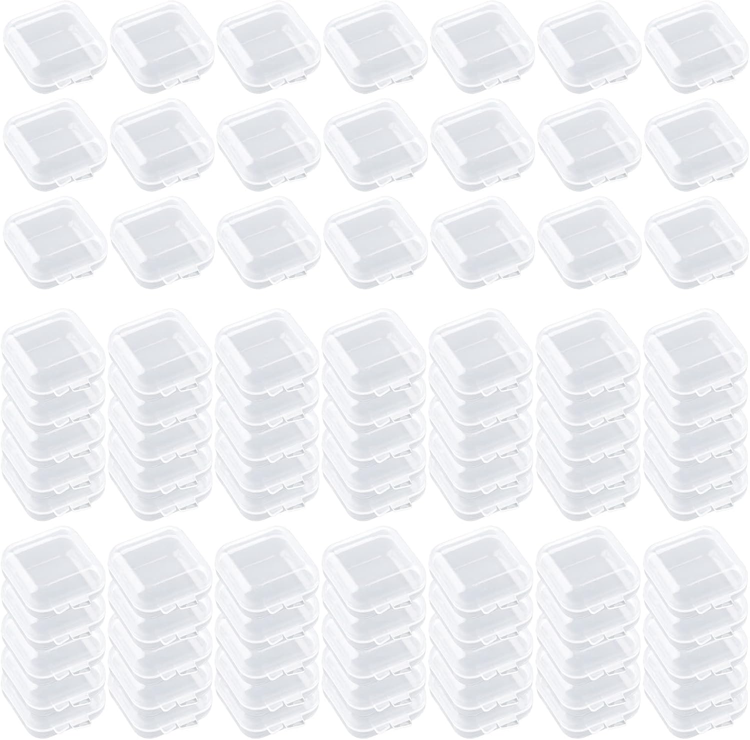 Amazon.com: AUEAR, 100 Pack Mini Clear Jewelry Box with Hinged Lid ...