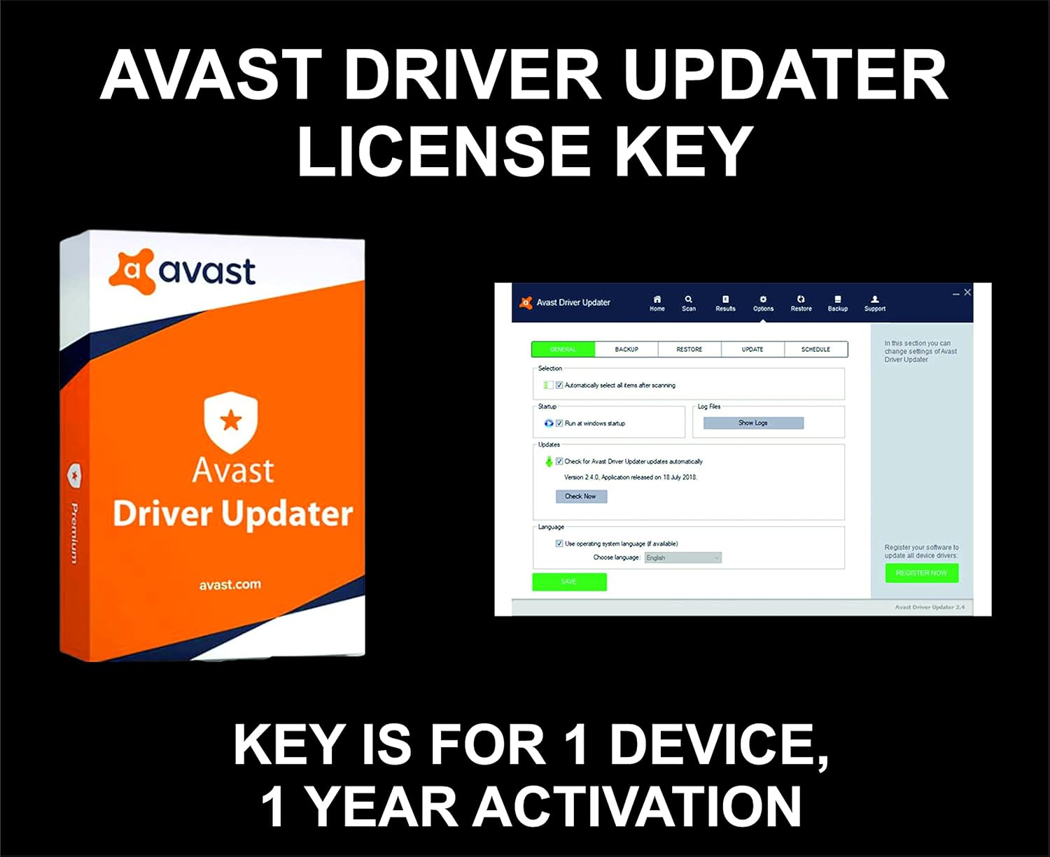 Amazon.com: Ava Driver Updater, Key, For 1 Year Activation, For 1 ...