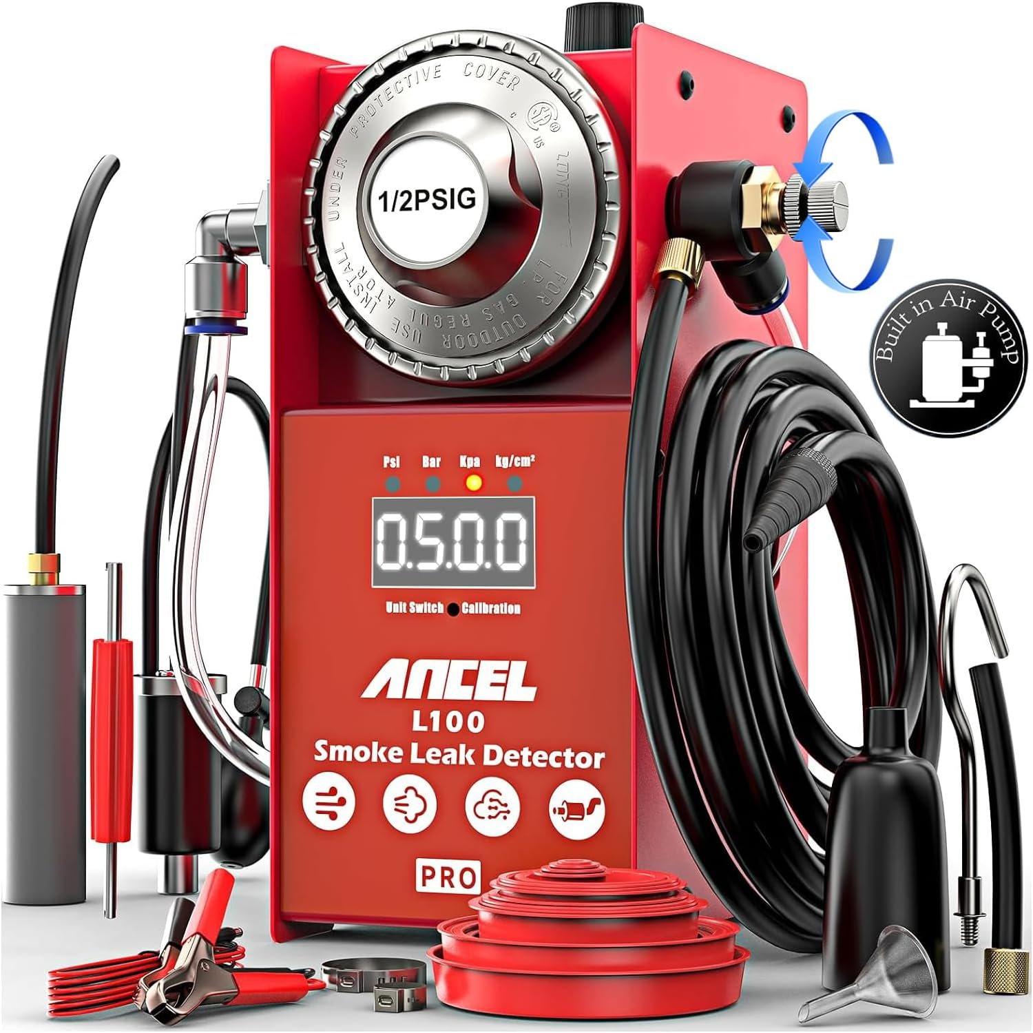 Amazon.com: ANCEL L100PRO Automotive Smoke Machine, Built-in Air ...