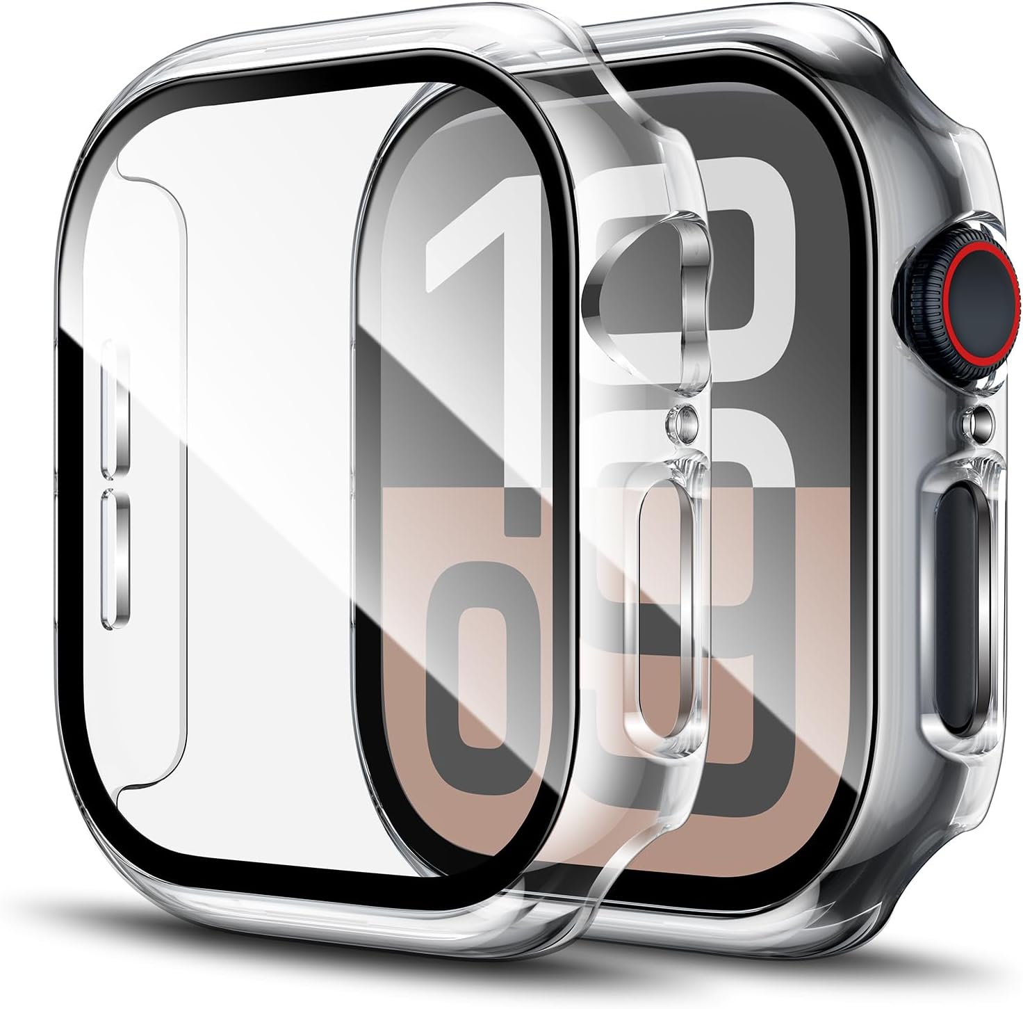 LK 2 Pack Hard PC Case with Tempered Glass Screen Protector Compatible ...