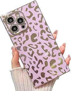 Amazon.com: KERZZIL Elegant Compatible with iPhone 13 Pro Max Rectangle Edge Case, Cute Luxury ...