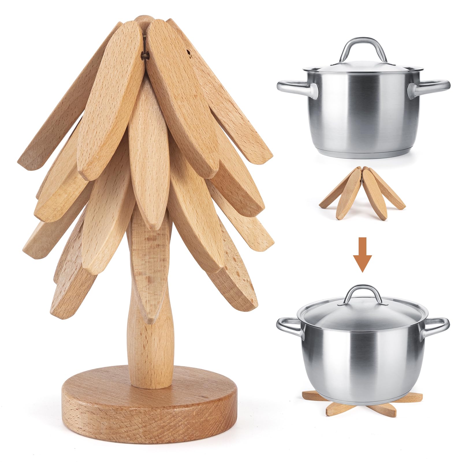 Amazon.com: Tree Coasters Wooden Tree Coasters Set of 4 Tree Trivets ...