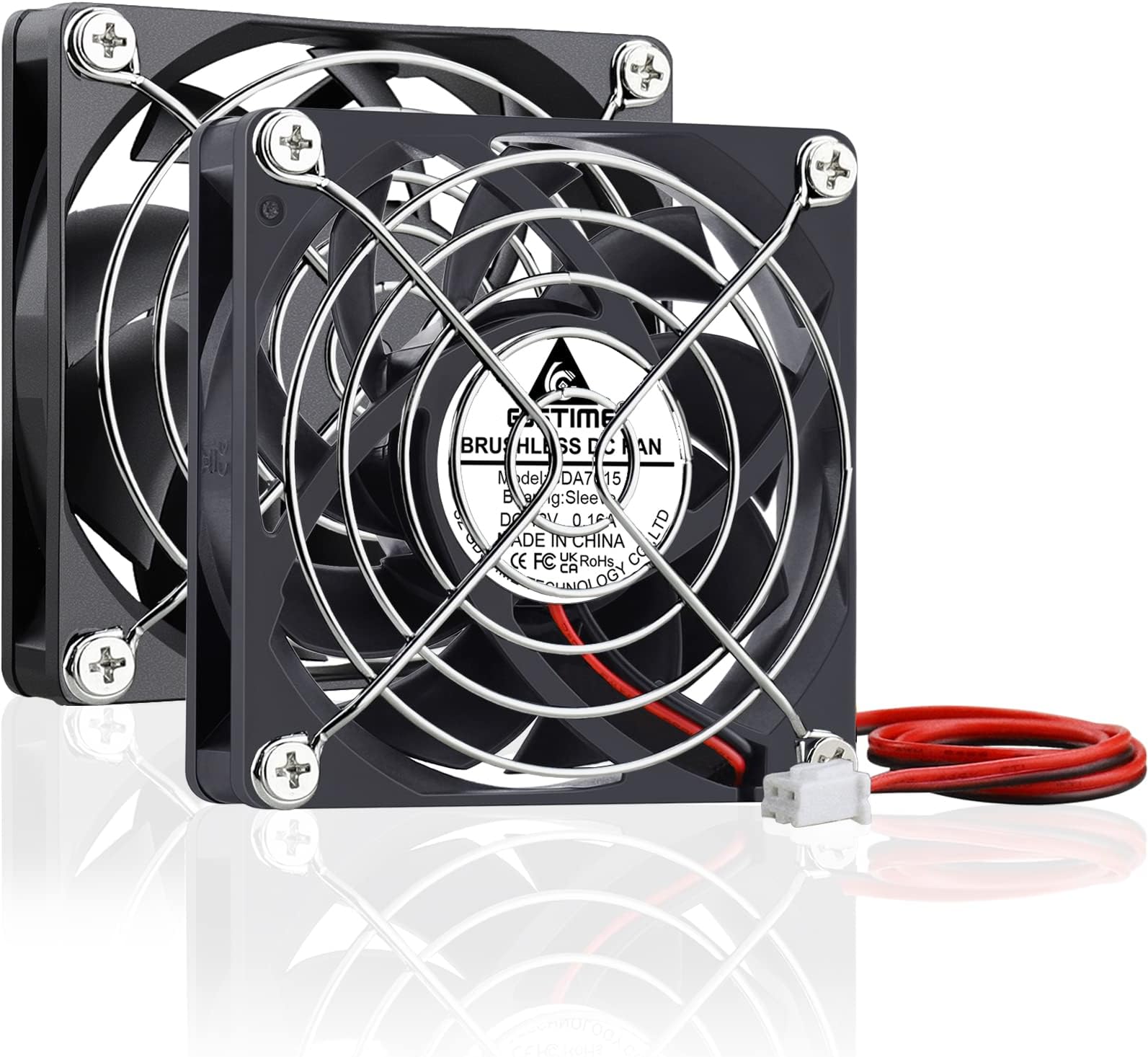 Amazon.com: GDSTIME 70mm x 70mm x 15mm 12v Brushless DC Cooling Fan ...