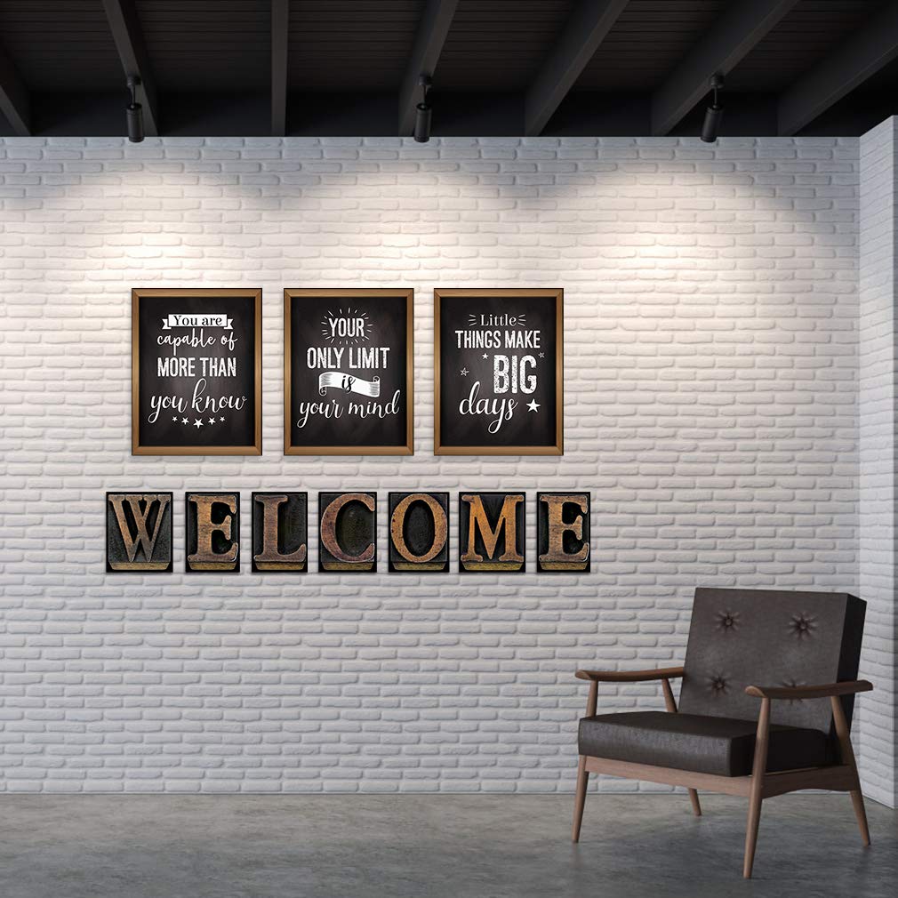 13 Pieces Industrial Chic Bulletin Board Posters,Laminated ...