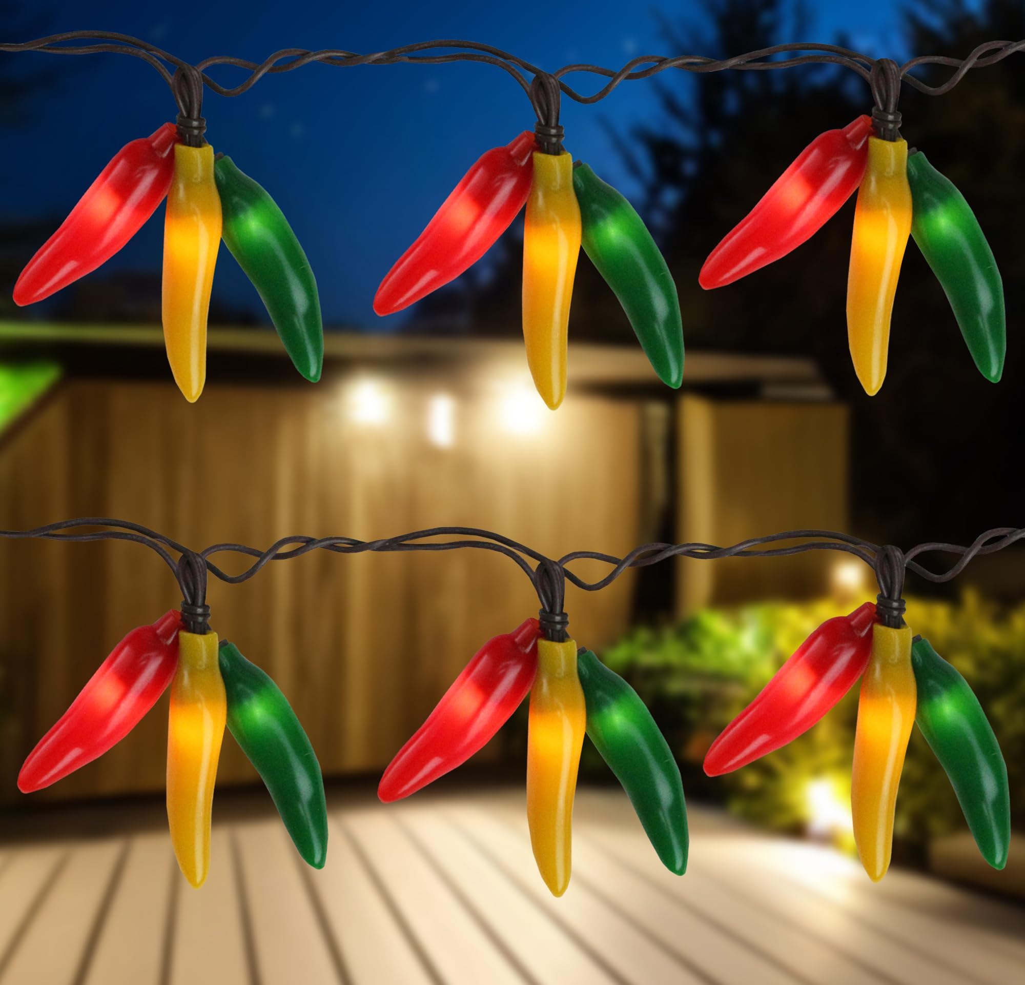 Amazon.com: Northlight 36ct Chili Pepper Cluster String Lights - 7.5ft ...