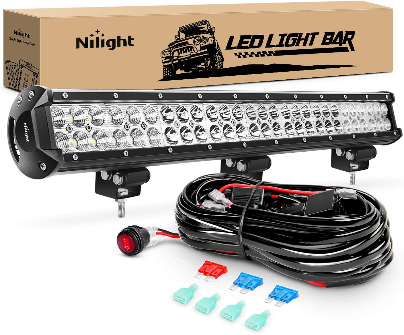 Amazon.com: KC HiLites 334 C-Series C10 10" LED Light Bar with Wiring ...