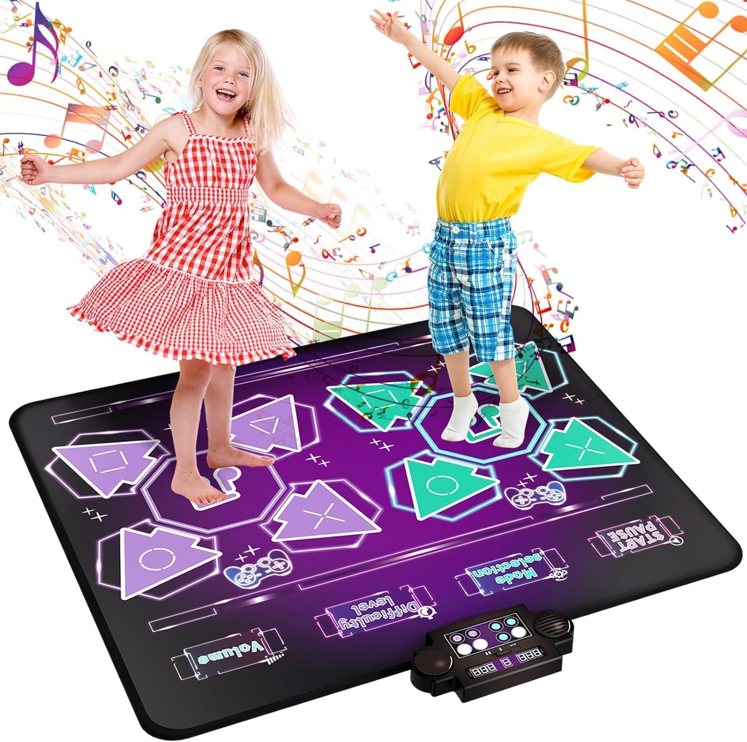 Kids Electronic Dancing Mat - 2 Player Dance Pad Toys for Girls and ...