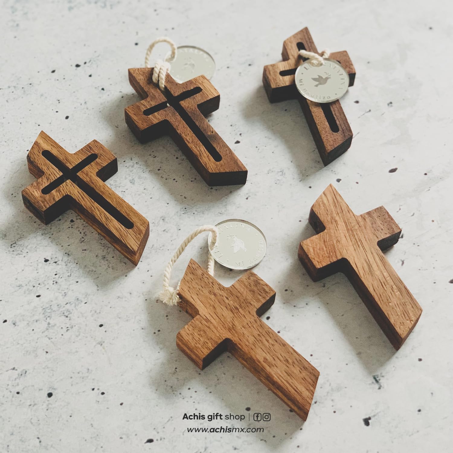 Achis Gift Shop - Cruces de Madera para Bautizo, Primera Comunión ...