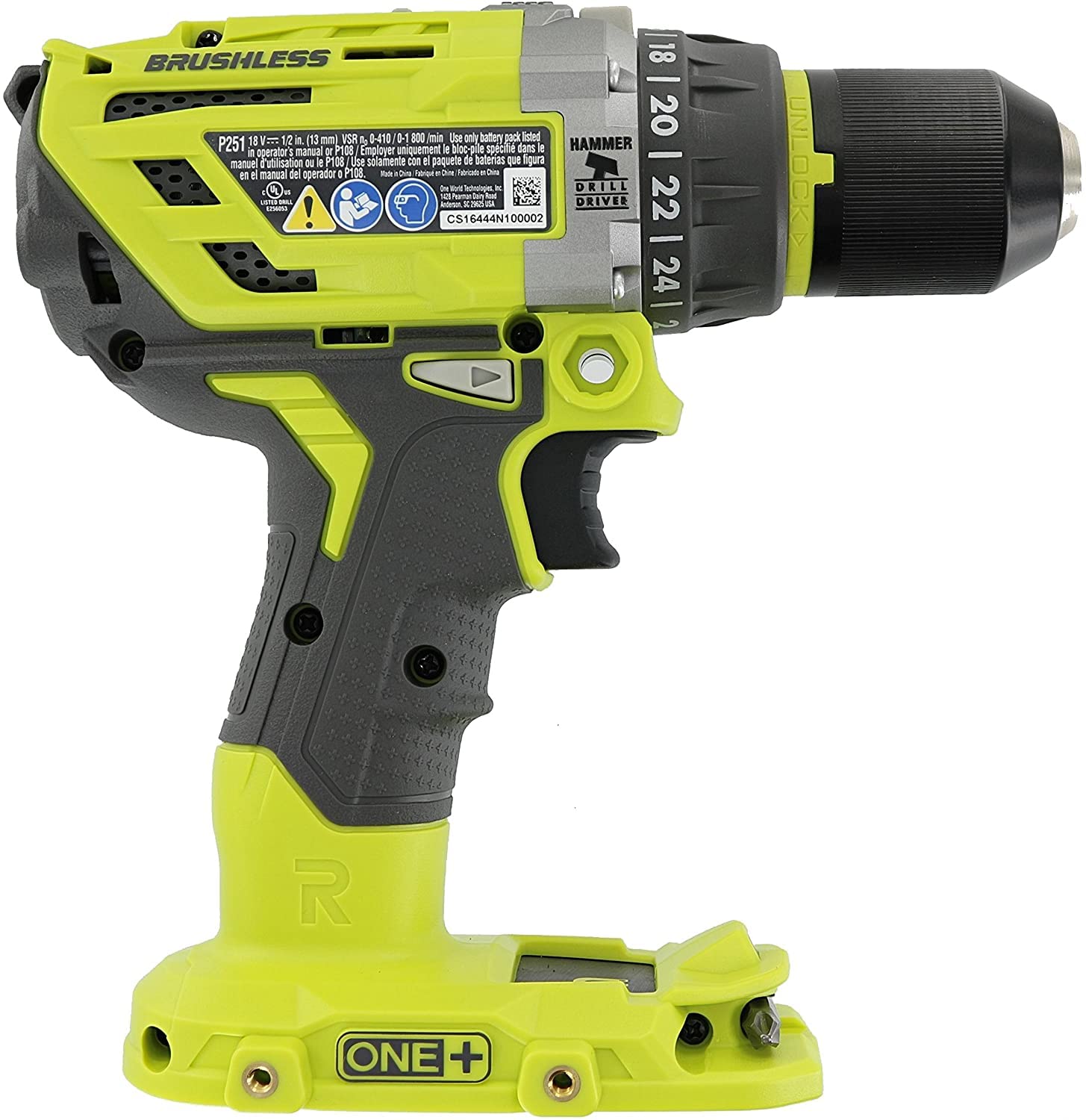 Snapklik.com : Ryobi P251 One+ 18V Lithium Ion 750 Inch Pound Brushless ...