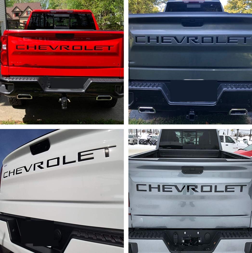 Letras para portón trasero compatibles con Chevrolet Silverado 2019 ...