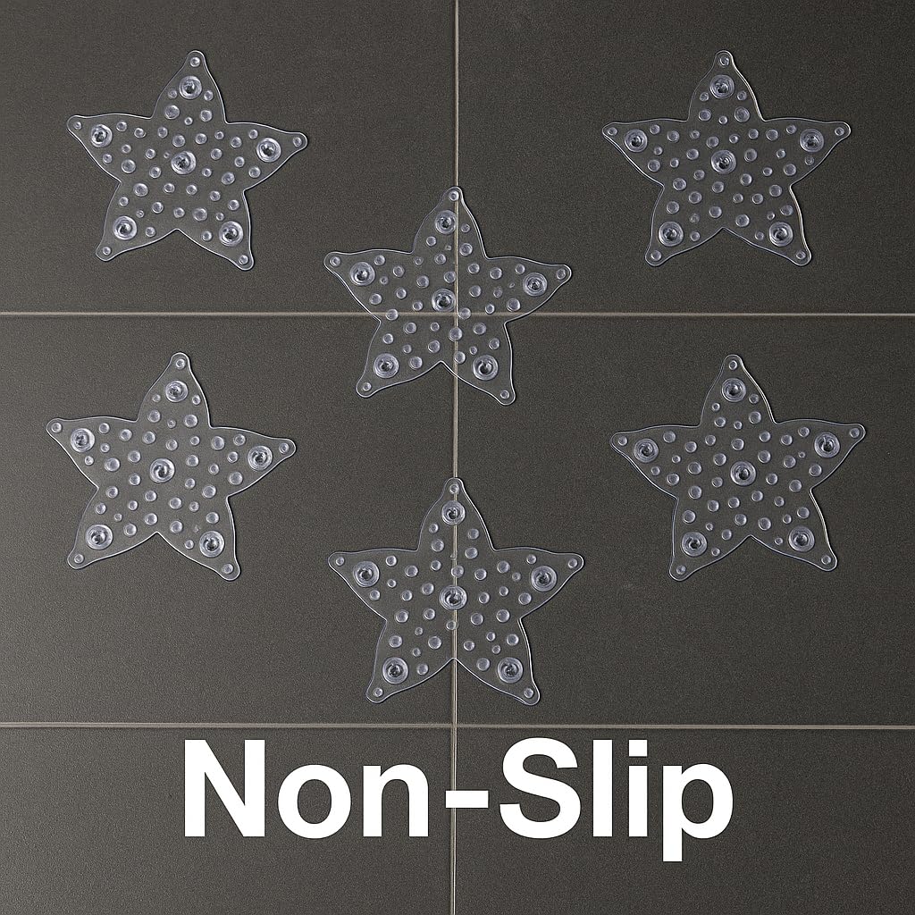 Non Slip Bathtub Appliques 12-Pack Star Shaped Bath Appliques - Non ...