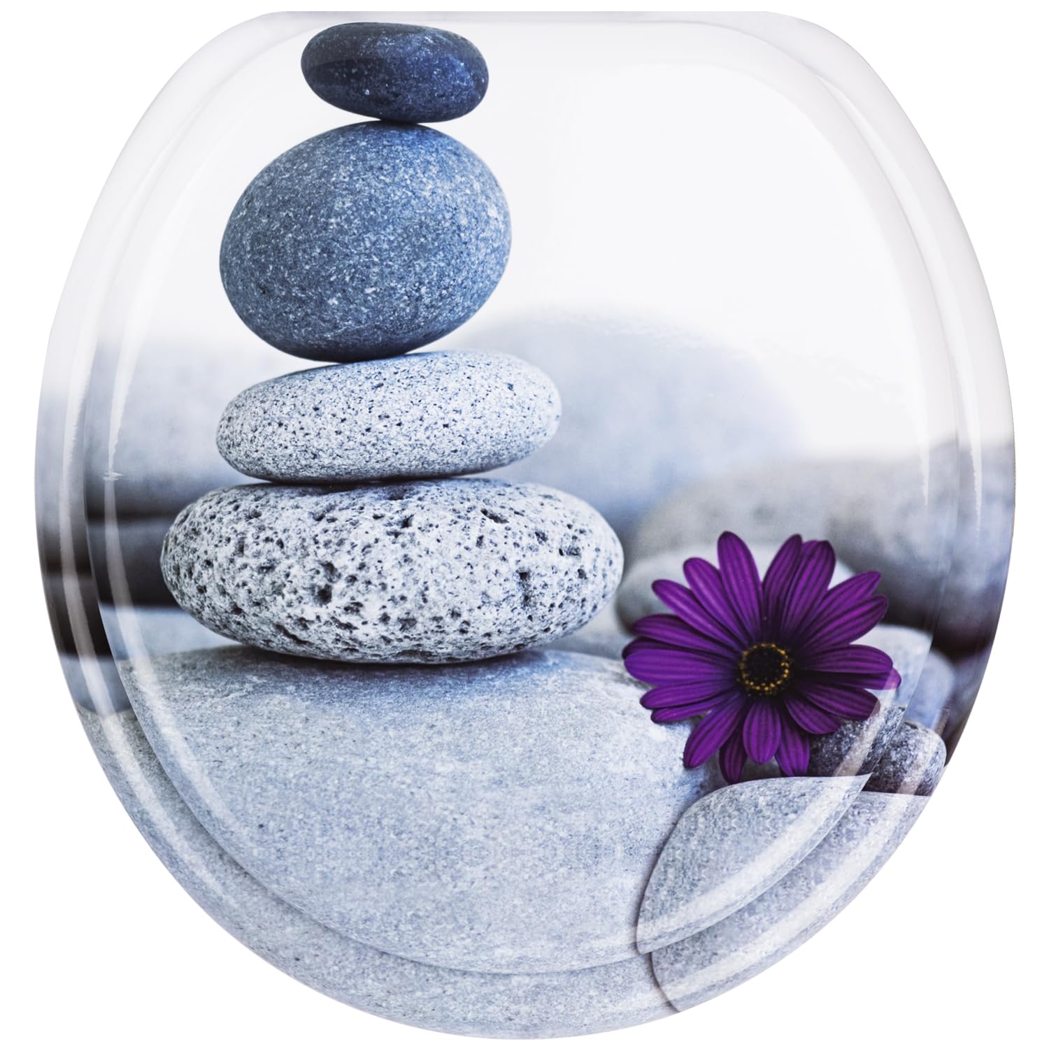 Nastarki Round Toilet Seat, Slow Close Wood Toilet Seat with Metal ...