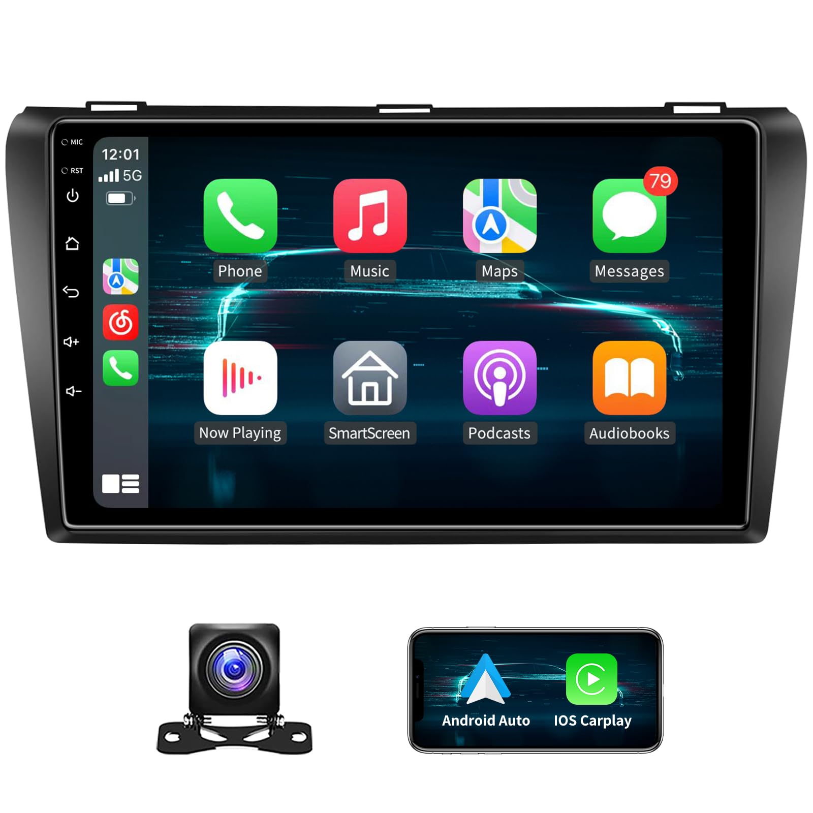 Amazon.com: 5GWiFi Upgrade 4GB+32GB Car Radio Stereo for Mazda 3 2006 ...