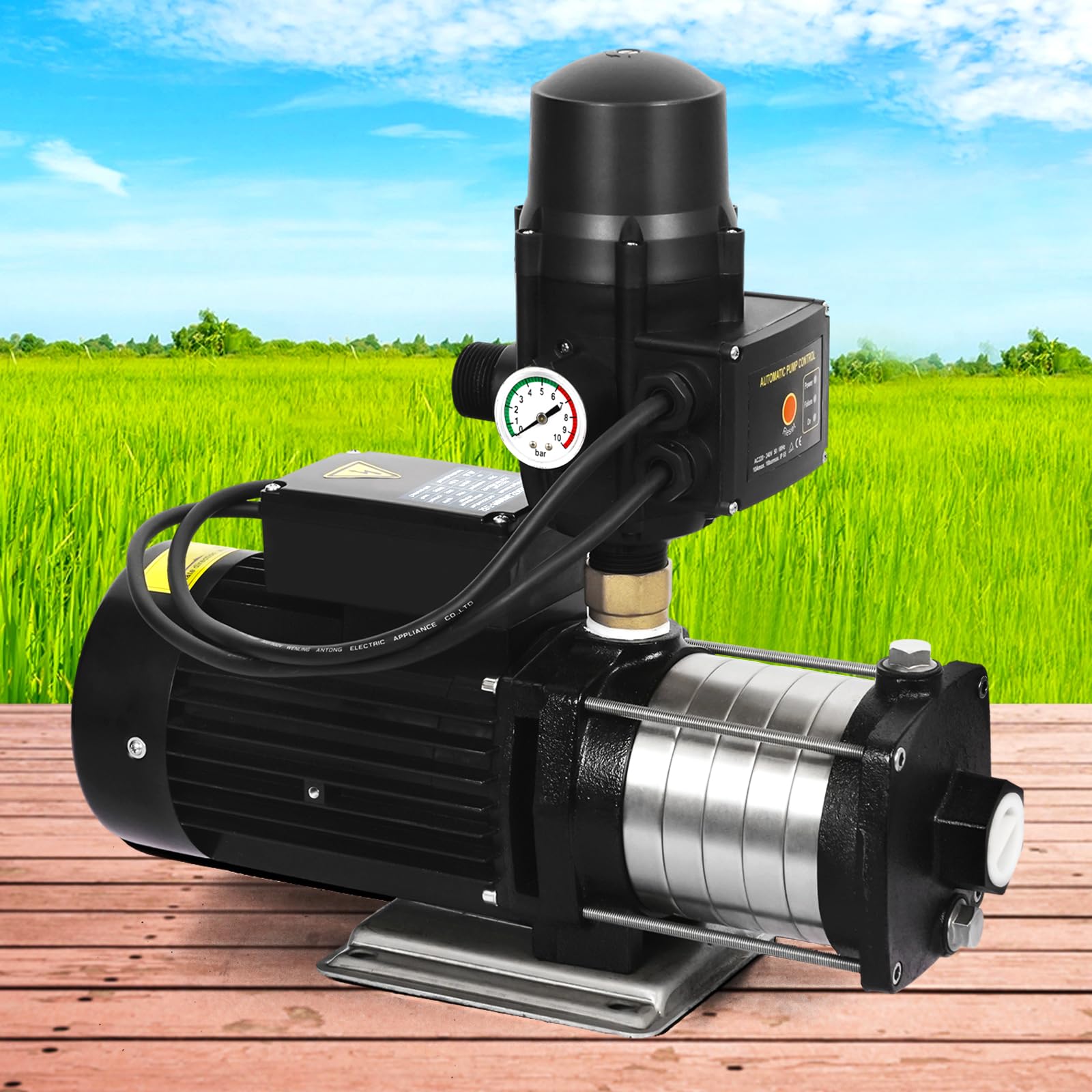 Advwin Water Pump, 2500W Electric High Pressure 6-Stage Water Pump Auto ...