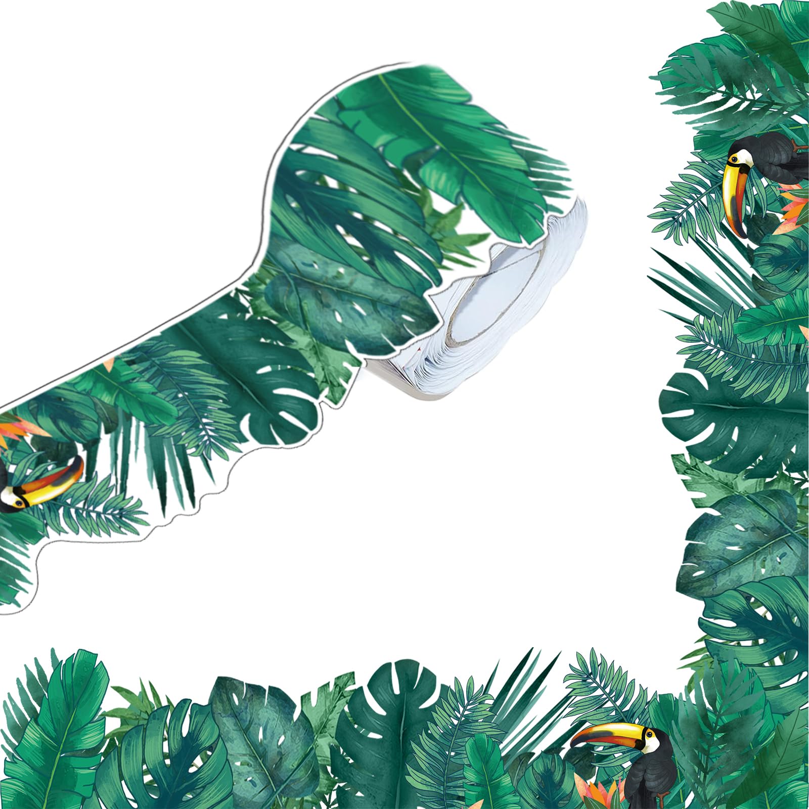 Snapklik.com : School Bulletin Board Borders 60 Feet Tropical Leaves ...
