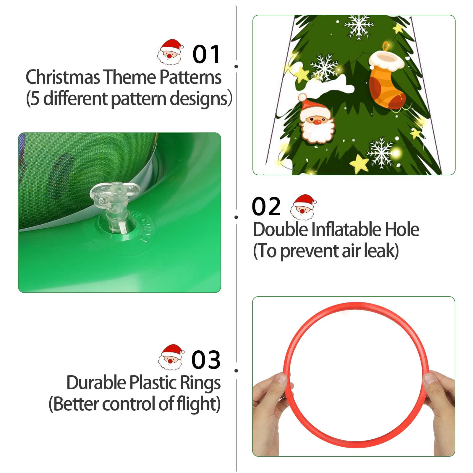 Snapklik.com : 5 Pack Inflatable Christmas Tree Ring Toss Game