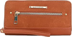 Amazon.com: Alexis Bendel Wristlet Wallet for Women - Double Zip Vegan ...