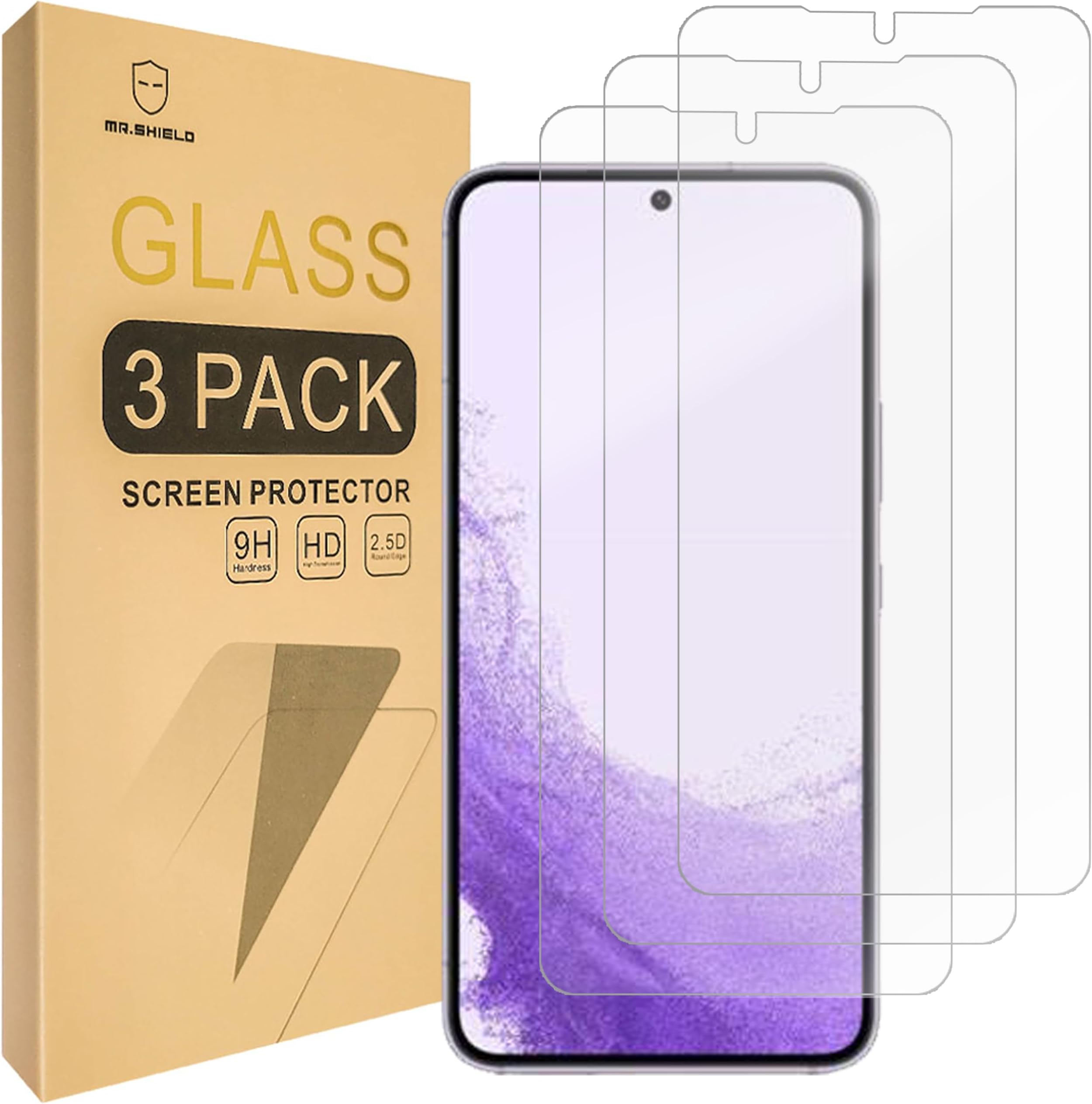 Amazon.com: Mr.Shield [3-Pack] Screen Protector For Samsung Galaxy S24 ...