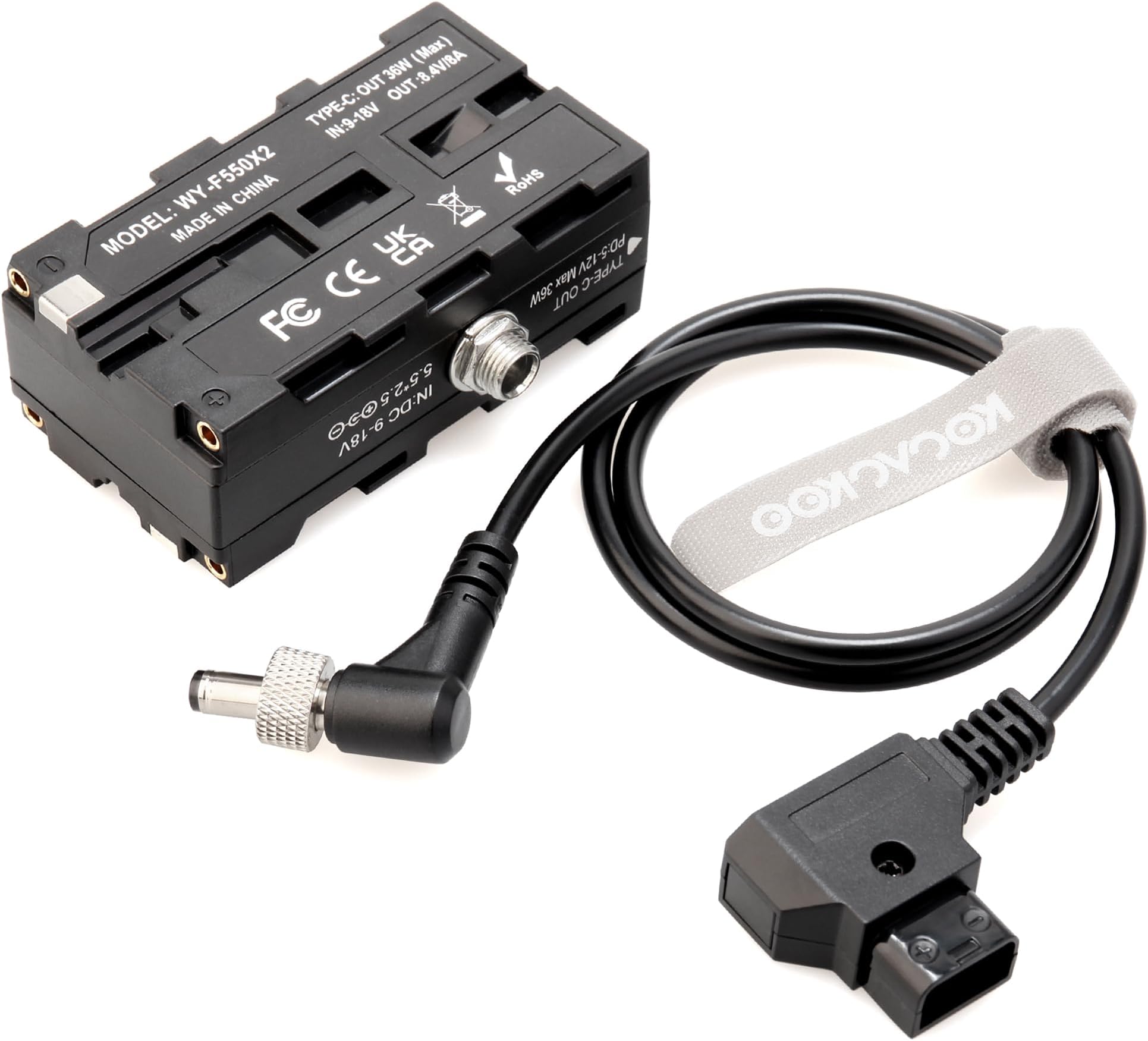 Amazon.com : NP-F550 Dummy Battery to 5.5x2.1MM DC Power Adapter for ...