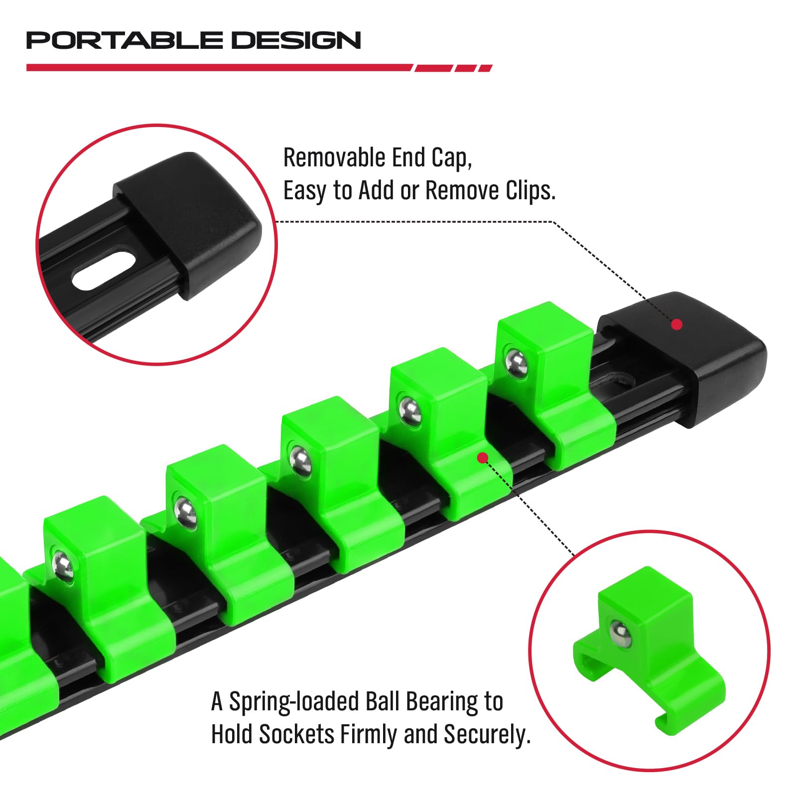 Snapklik.com : Socket Organizer Holder Tool Box: 12-Piece Socket ...