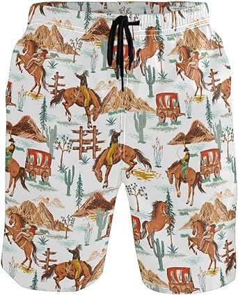 Amazon.com: Meouocoe Men's Swim Trunks Quick Dry Beach Board Shorts ...