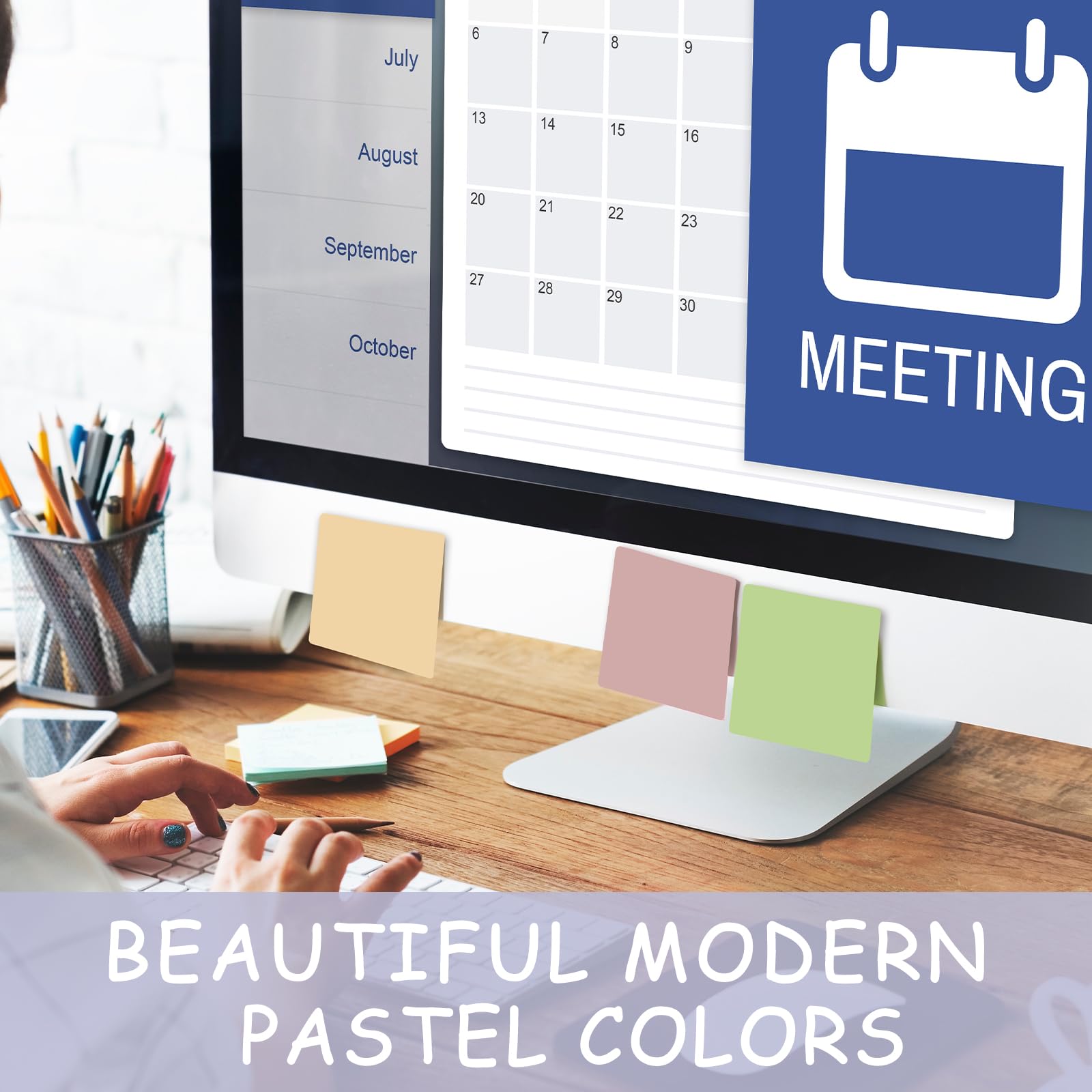 Snapklik.com : 24 Pcs Reusable Dry Erase Sticky Notes 3"x 3" Whiteboard ...