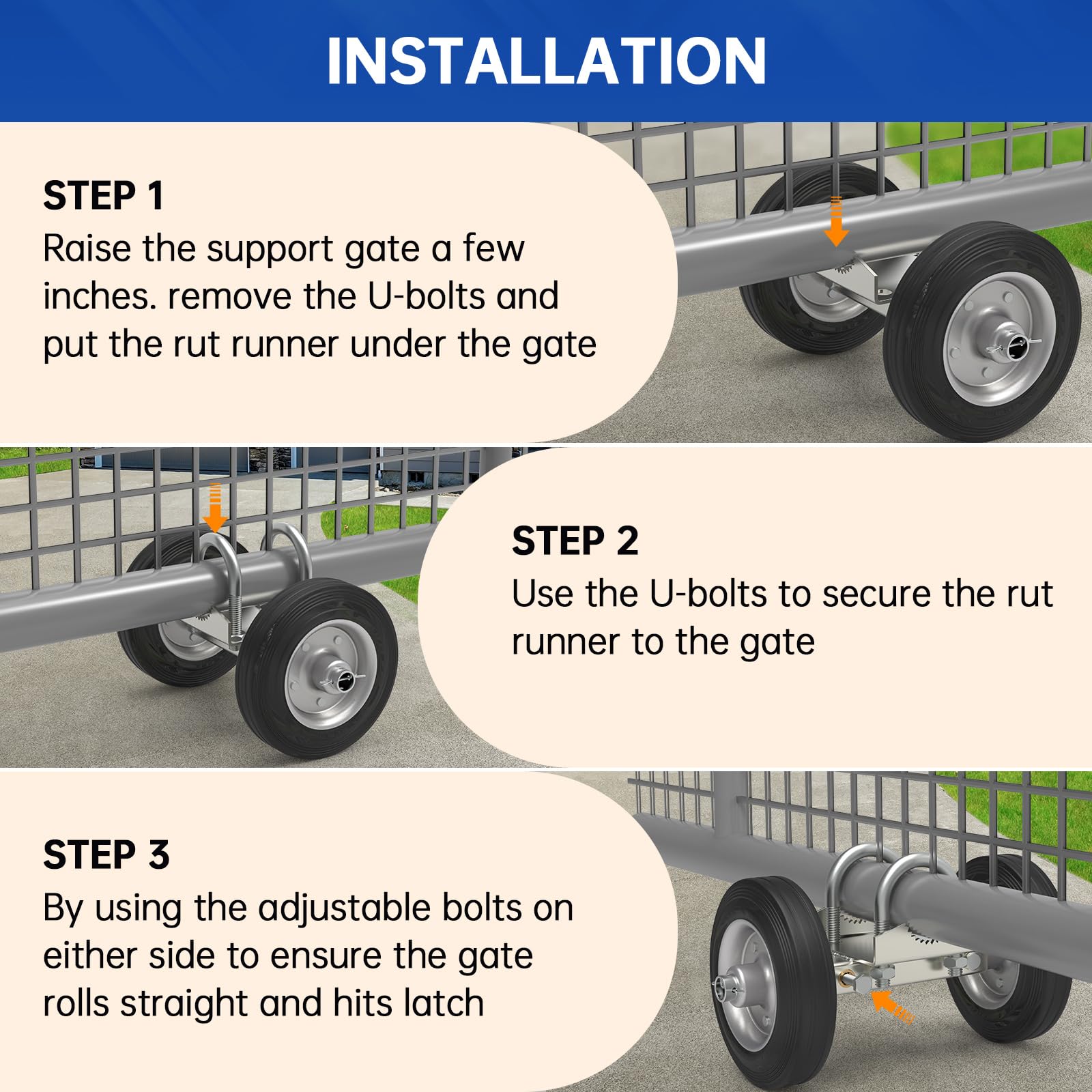 Snapklik.com : Fengone 6" Rolling Gate Wheel For Chain Link Fence ...
