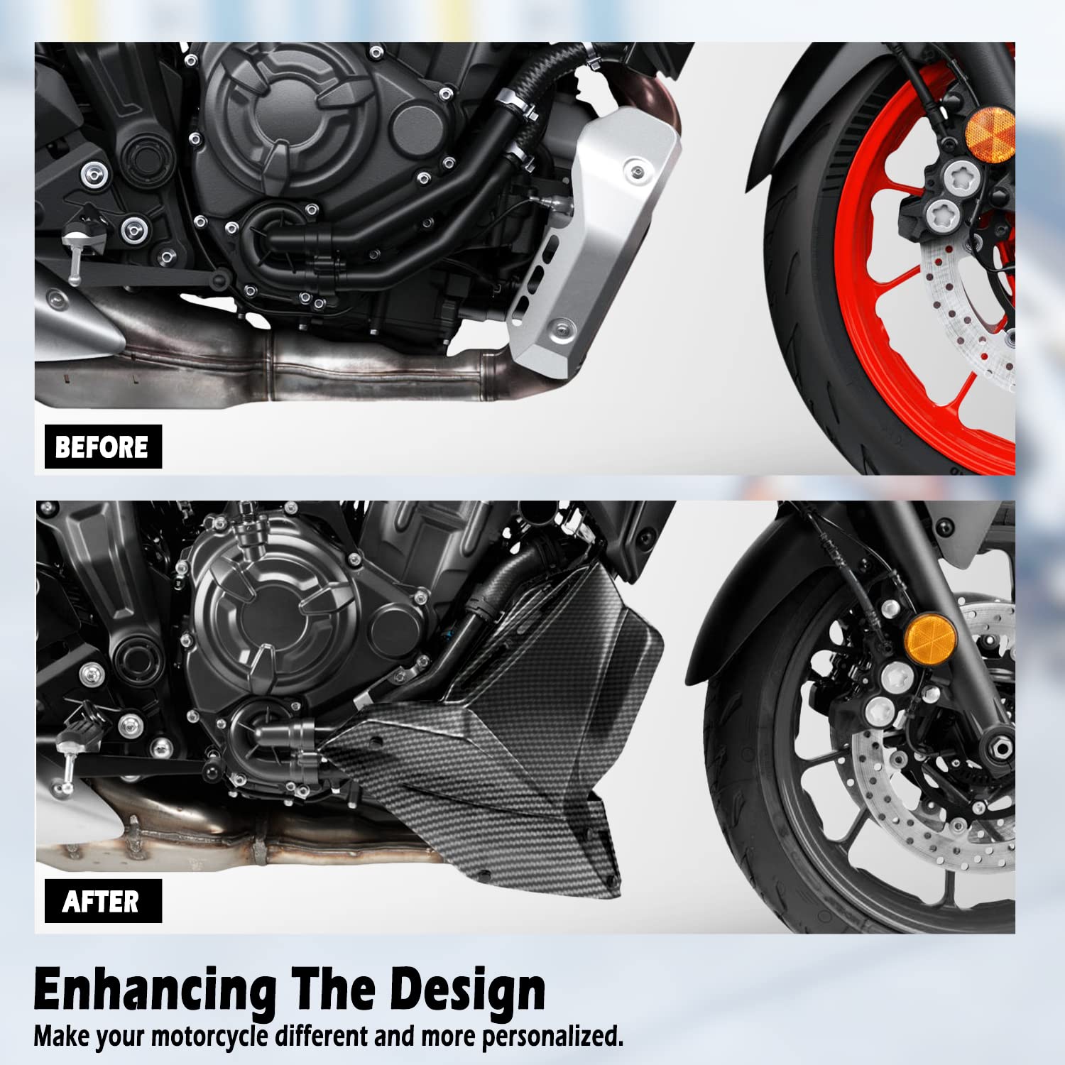 Lorababer Motorcycle Lower Engine Spoiler Bellypan Fairing Frame Panel ...