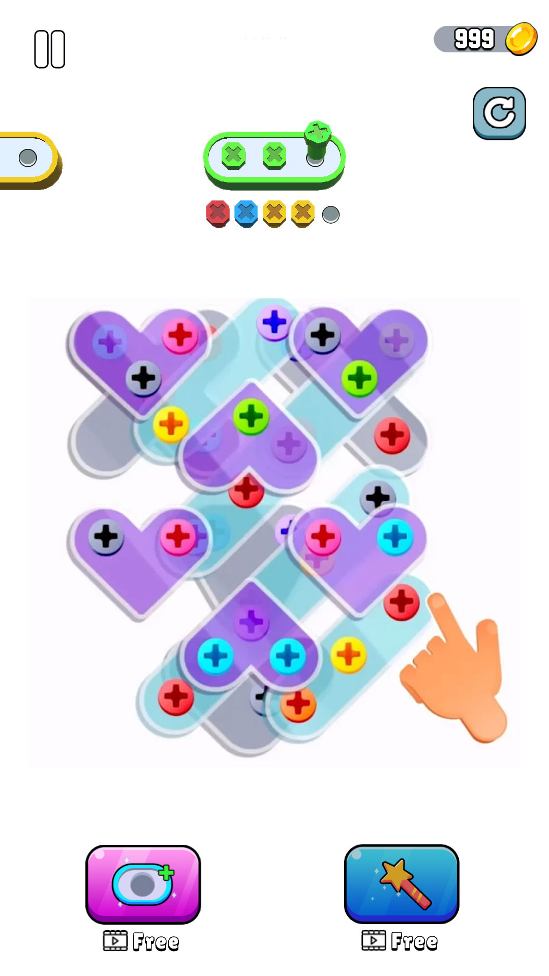 Screw Pin Puzzle Master! Nuts And Bolts Screw Out Sorting Color Match ...