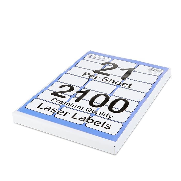 Buy [2100 Labels] Self Adhesive White Sticky Printer Labels for A4 ...