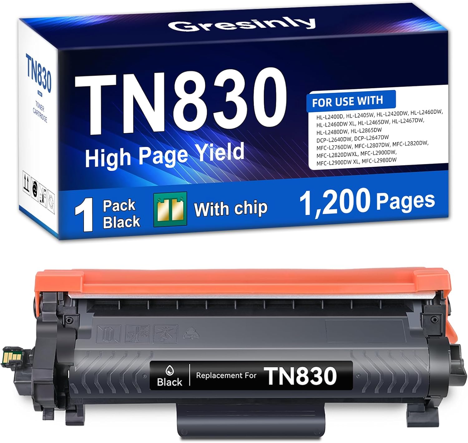 Amazon.com: TN830 TN830XL Toner Cartridge for Brother Printer Replacement for Brother TN830 TN ...