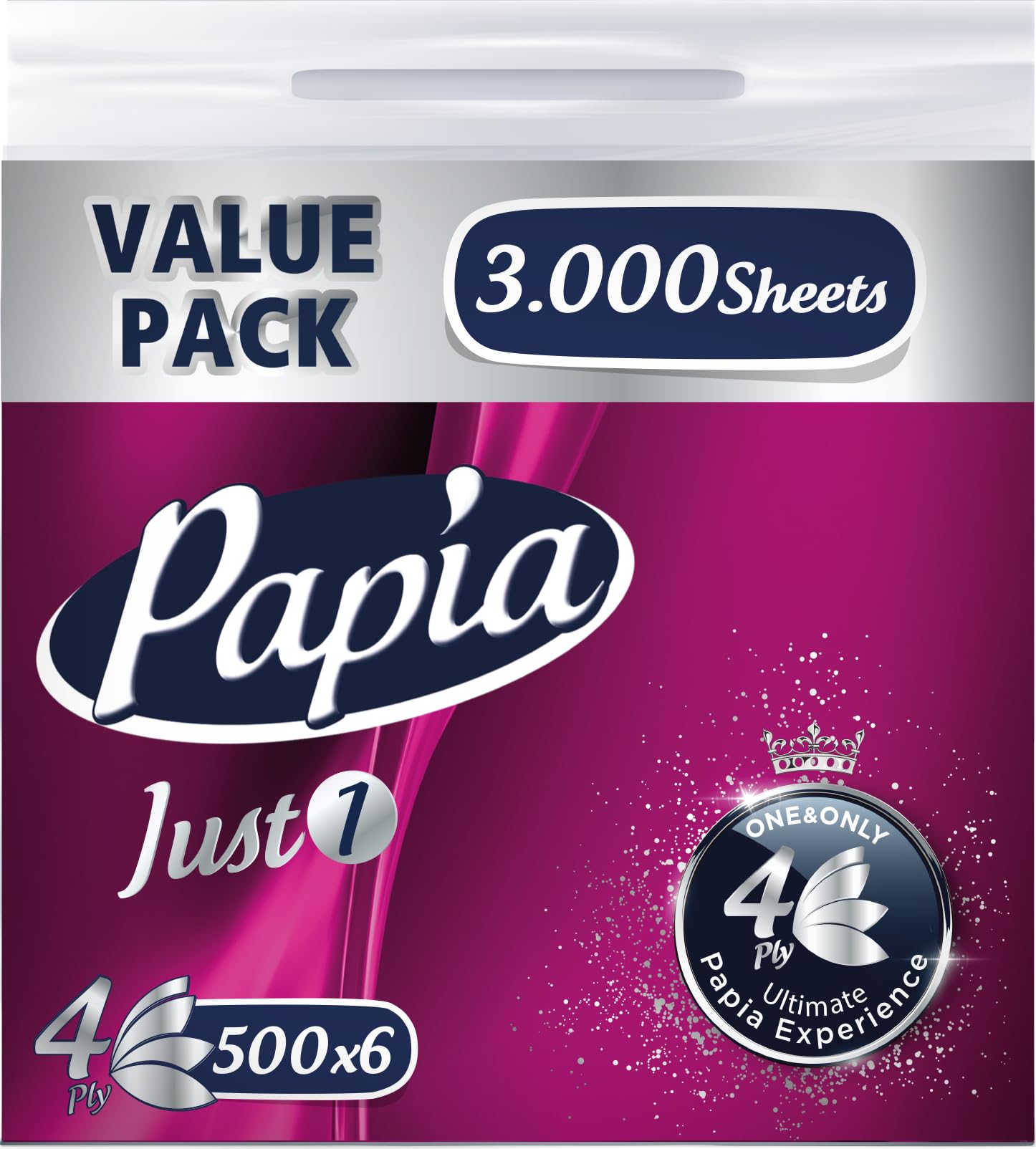 Papia Facial Tissue - PE MultiPack - 4 Ply - 500 X 6: Buy Online at ...