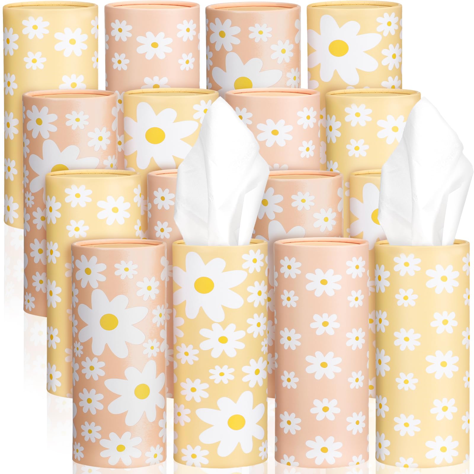 Amazon.com: Hushee 16 Pieces Car Tissues Box Groovy Daisy Flower ...