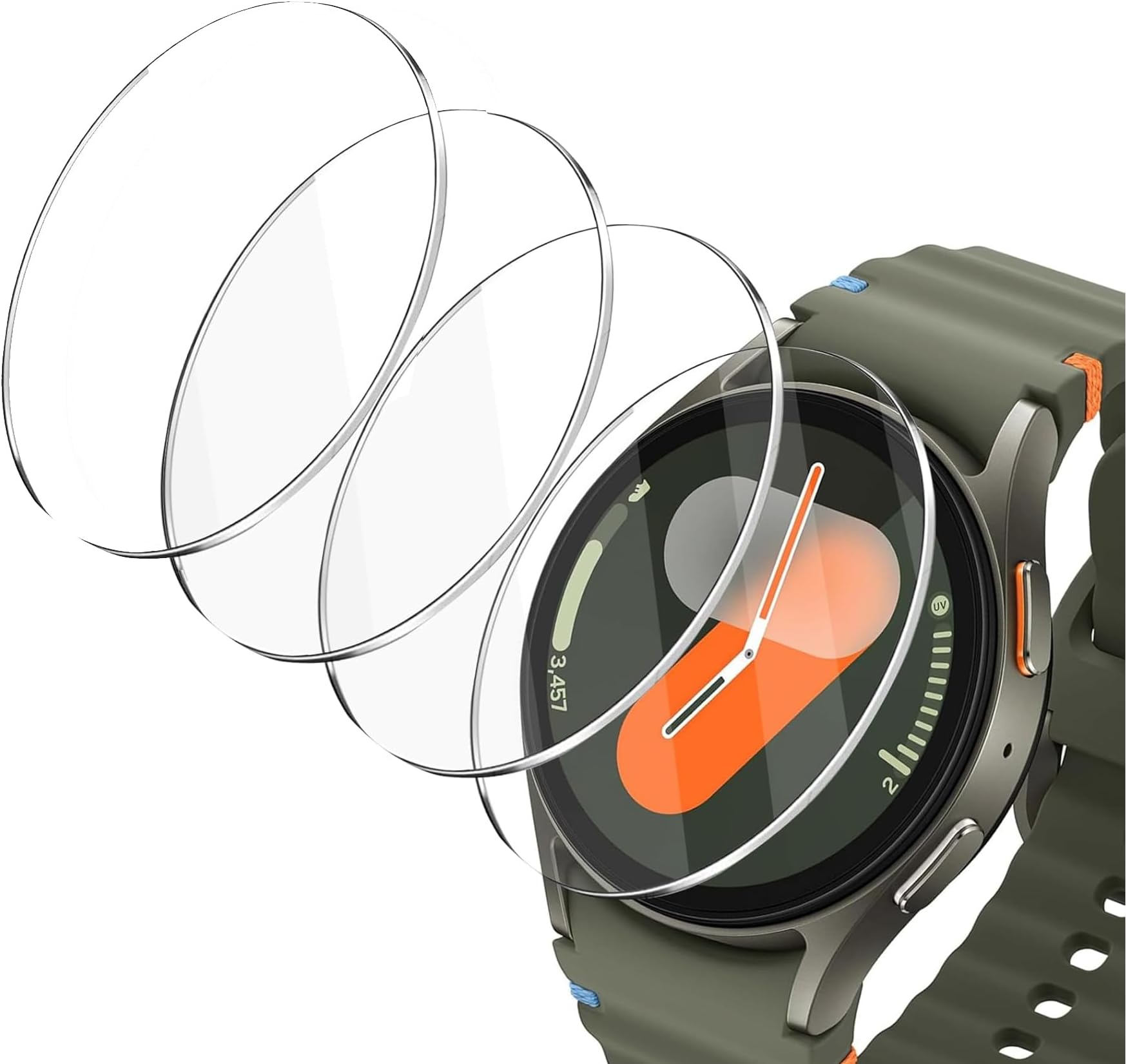 T Tersely (3 Pack) Screen Protector for Samsung Galaxy Watch 8/7/6/5/4 ...