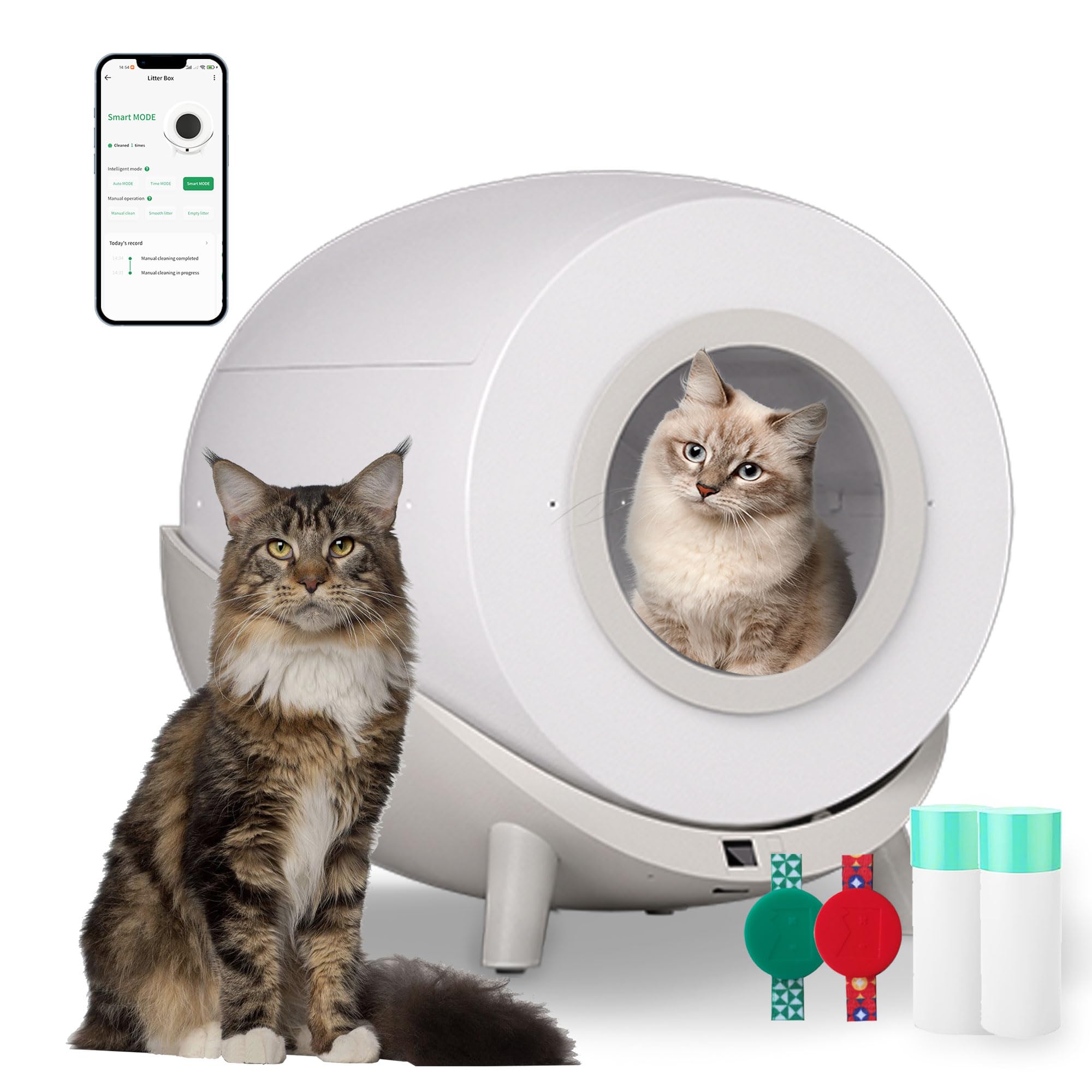 Buy Jorbasado Self cleaning Cat Litter Tray 80L Large Automatic Cat ...