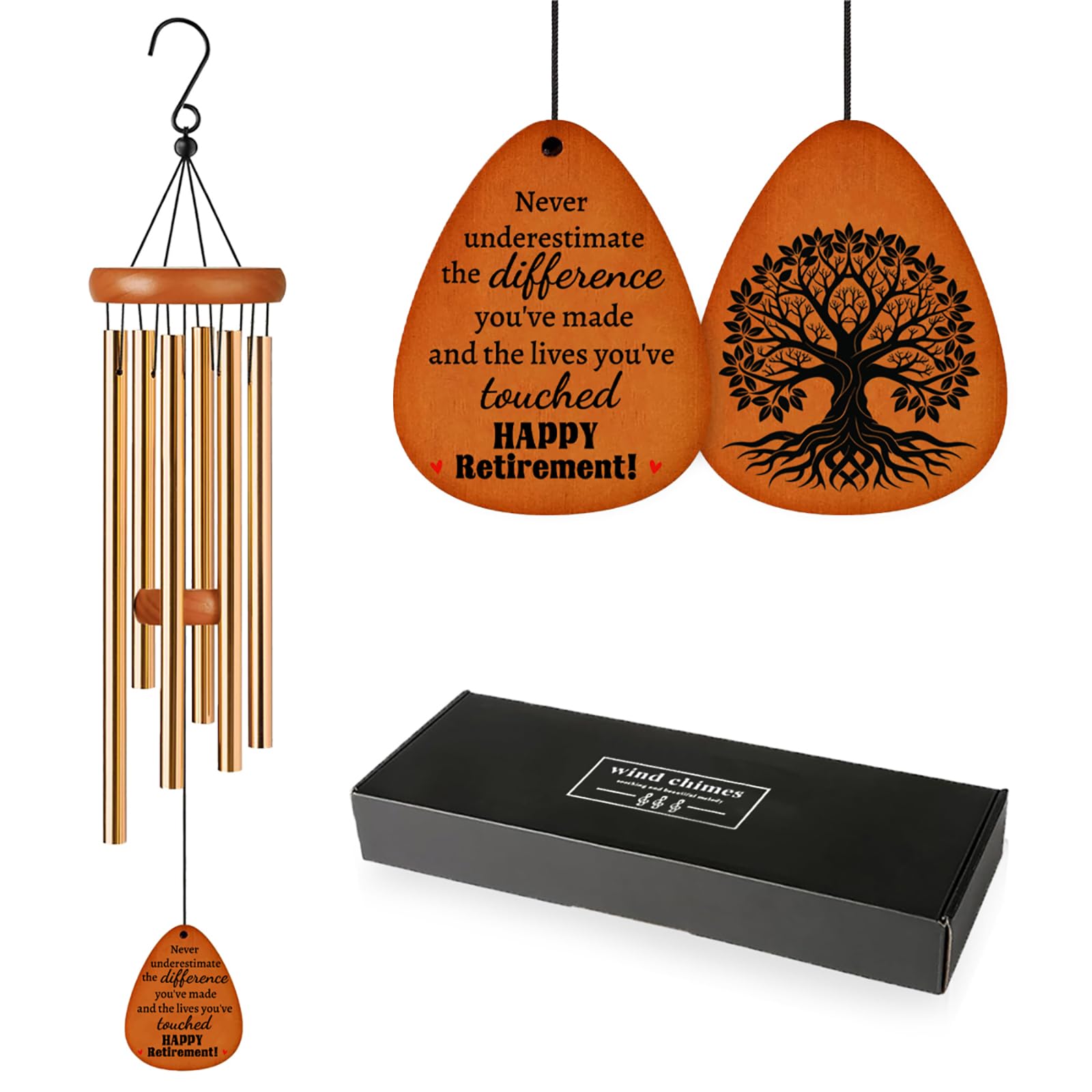 Amazon.com : Retirement Gifts Wind Chime, Happy Retirement Decorations ...
