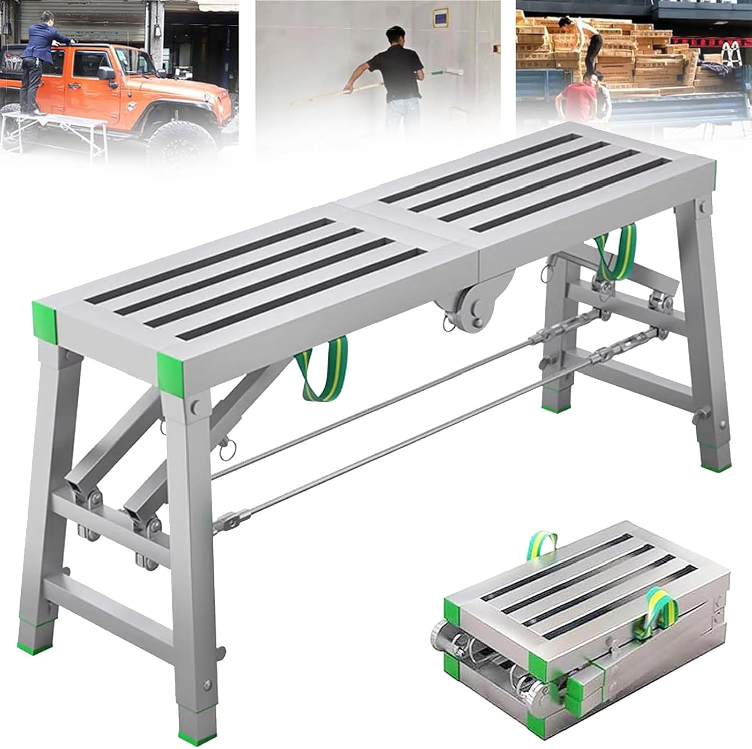 Amazon.com: Scaffolding Platform Scaffold Drywall Bench Adjustable Work ...