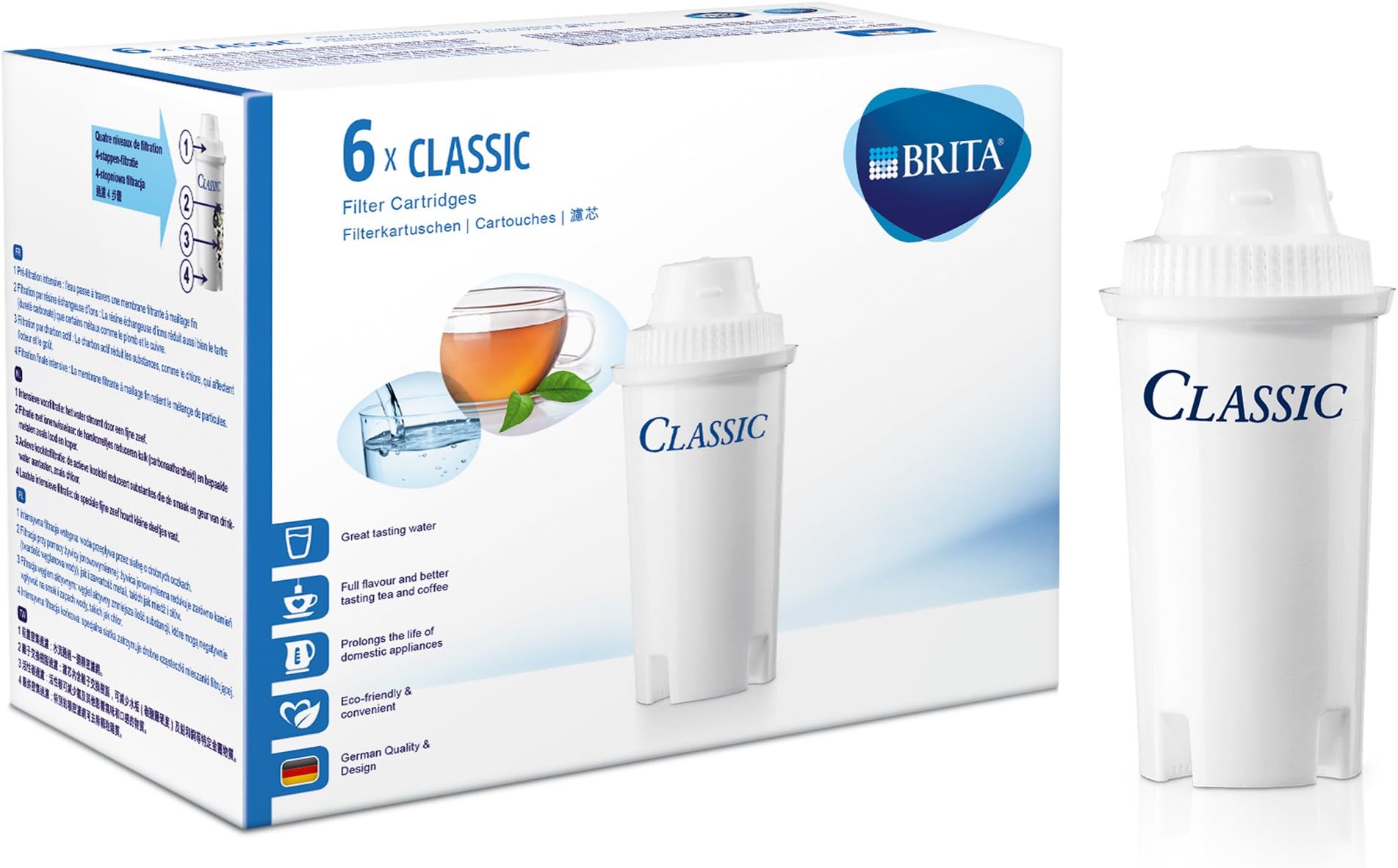 Brita Classic - Filtro para Agua (6 Unidades) : Amazon.es: Hogar y cocina