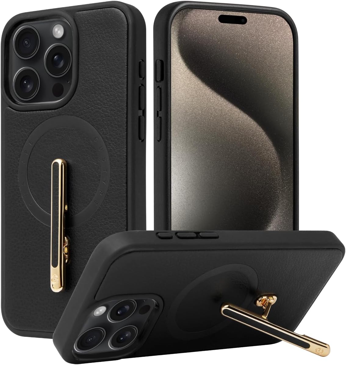 Amazon.com: CUSTYPE for iPhone 15 Pro 6.1" Case with Stand, Slim ...